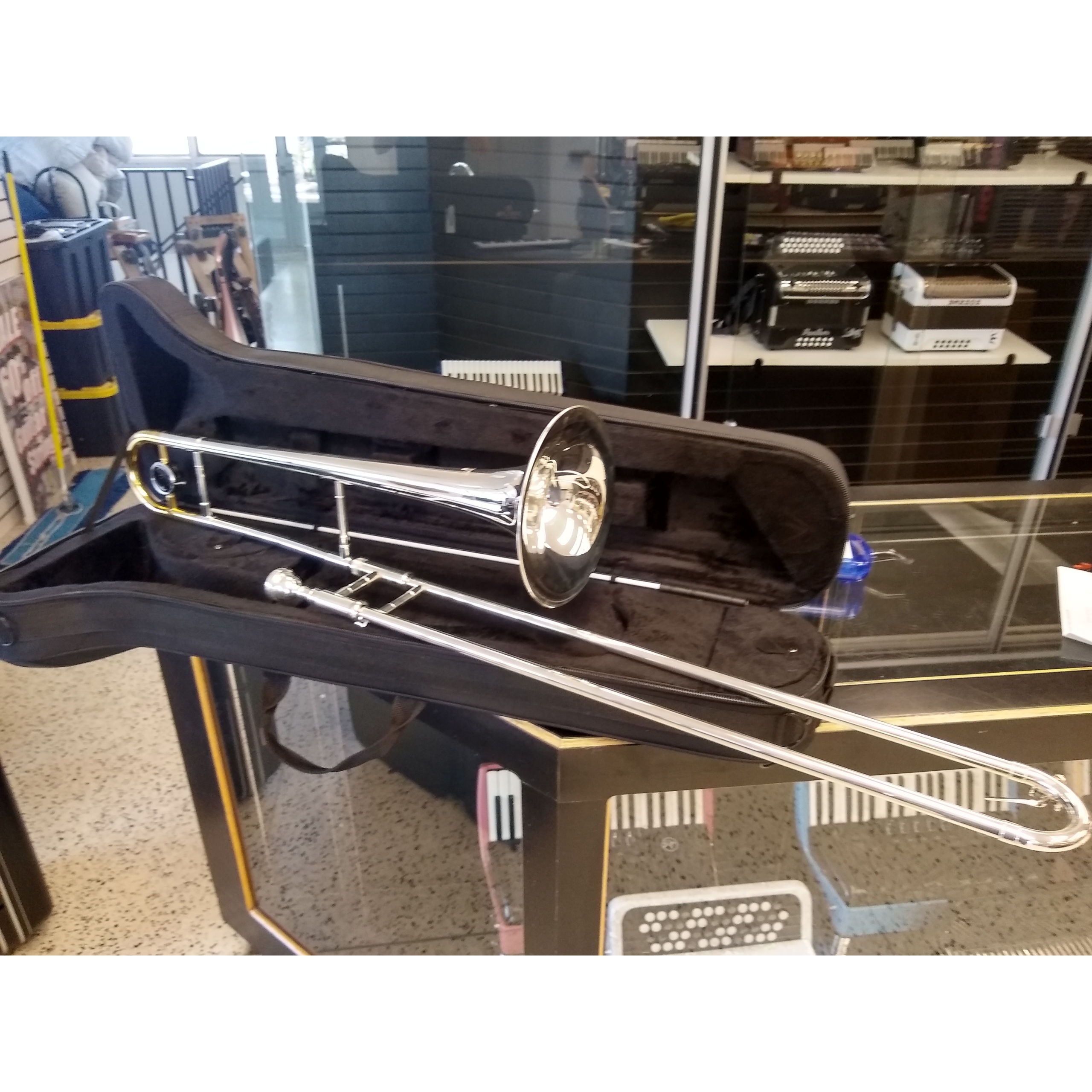 Schiller Studio Trombone 500 Silver/Gold (Used) - Jim Laabs Music Store