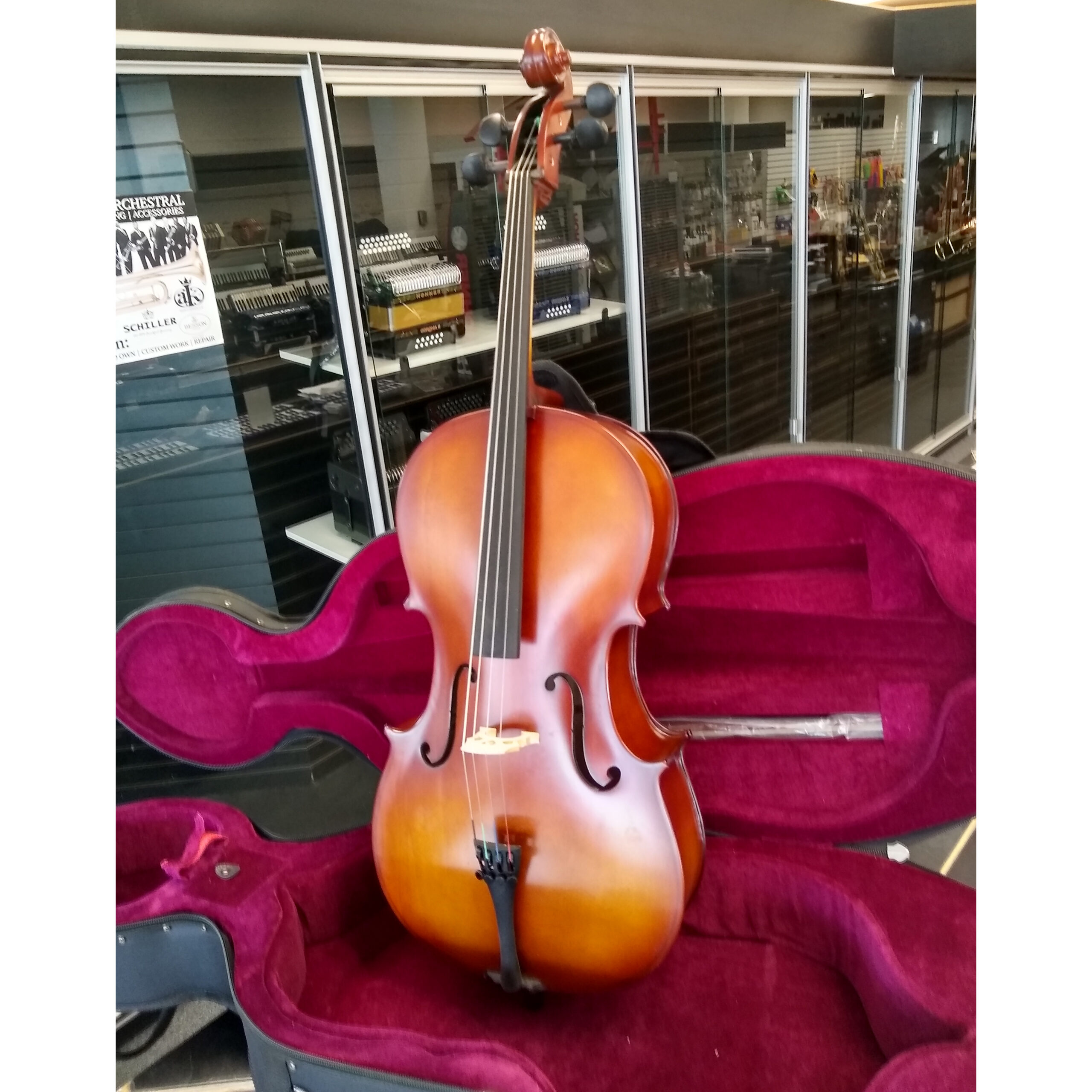 Vienna Strings 1/4 Cello - Walnut Shaded Finish - Jim Laabs Music Store