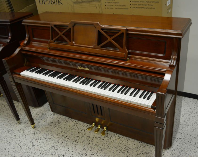 Ritmuller 110 Upright Piano Walnut Semi Satin - Jim Laabs Music Store