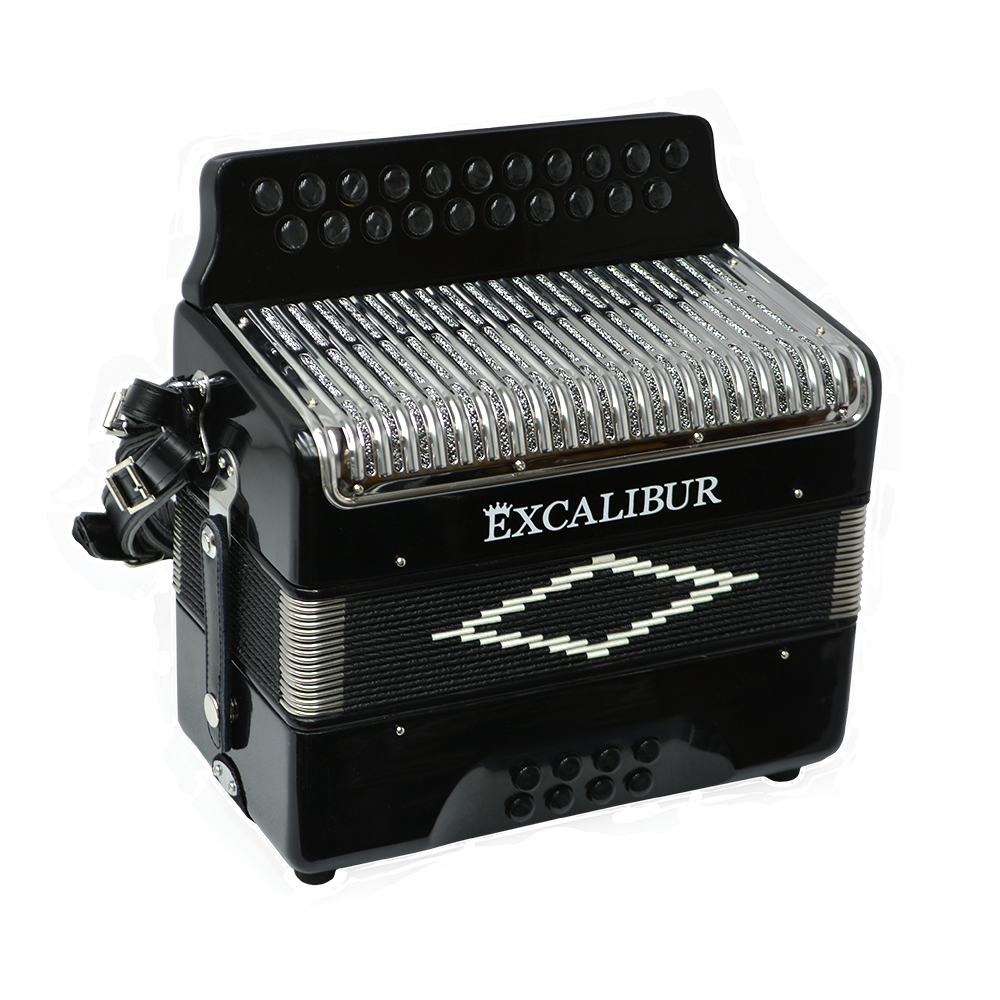 Excalibur Super Classic PSI 2 Row - Button Accordion - Black - Key of ...