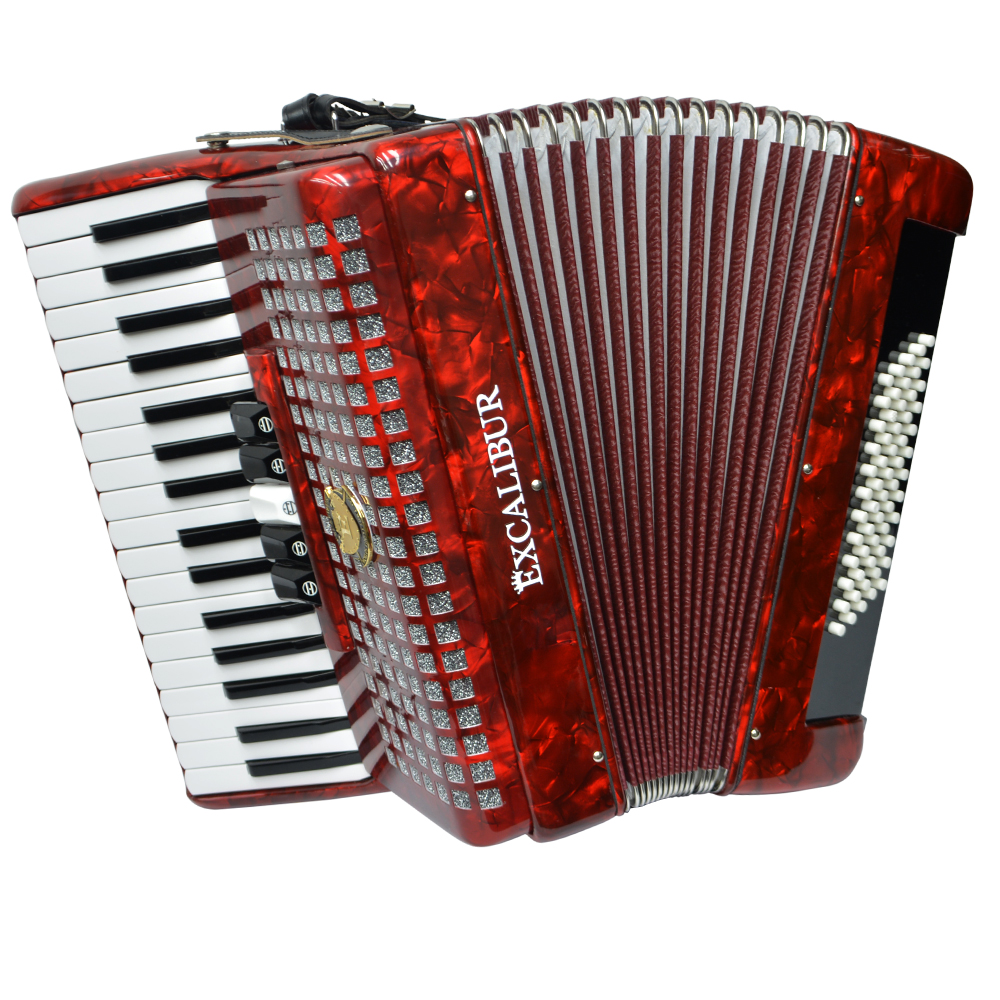 Excalibur Super Classic 60 Bass Piano Accordion - Red - Jim Laabs Music ...