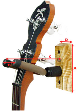 String Swing CC01B Banjo Wall Hanger - Jim Laabs Music Store