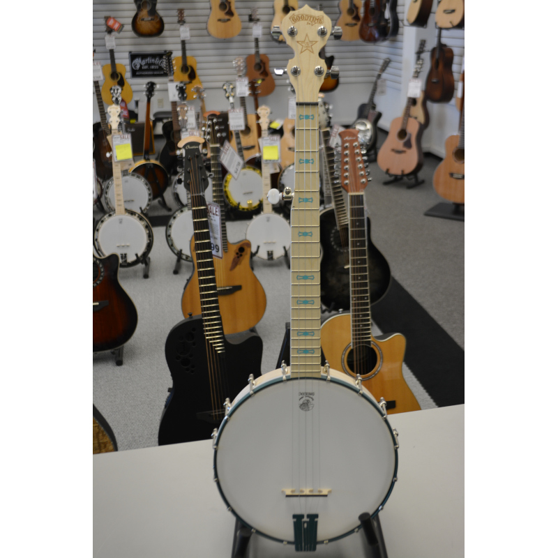 Deering Goodtime JR Open Back Banjo - Teal - Jim Laabs Music Store