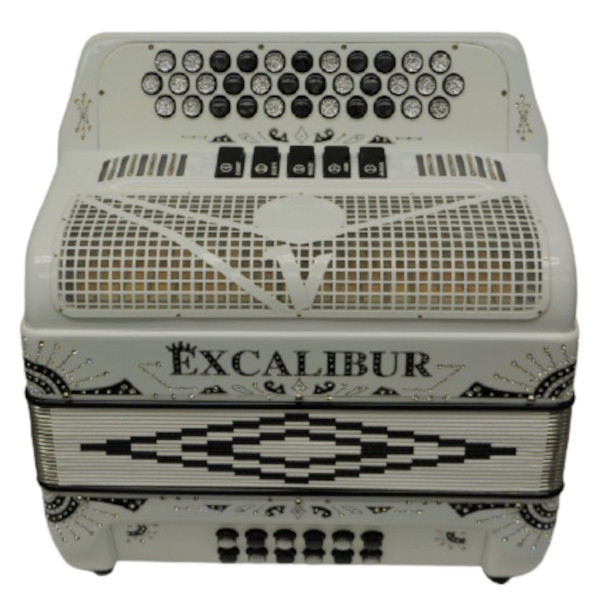 Excalibur Crown Custom 5 Switch Siberian White Polish W/Silver Sparkle ...