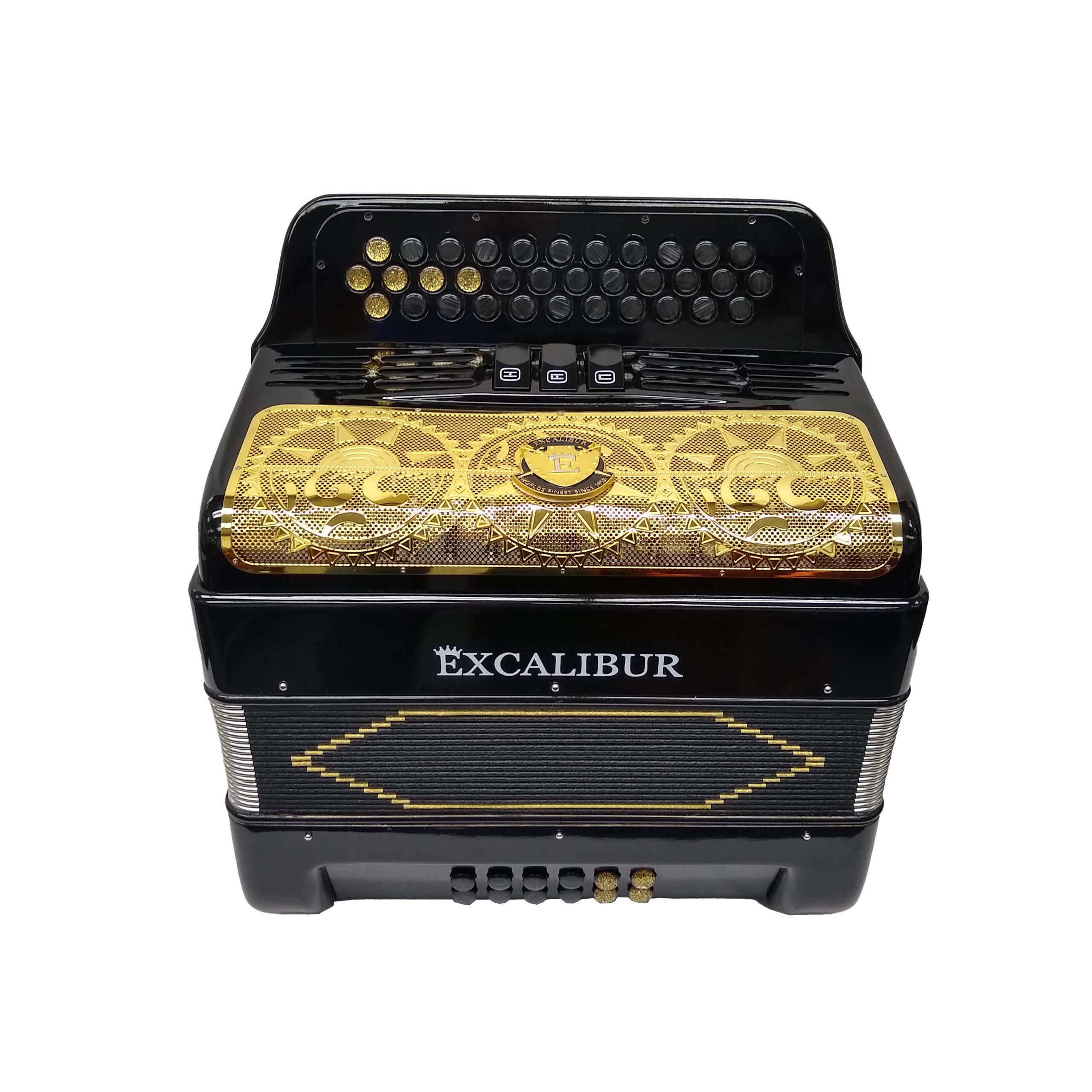 Excalibur Super Classic PSI 34 Key Black Polish/Gold - Jim Laabs Music ...