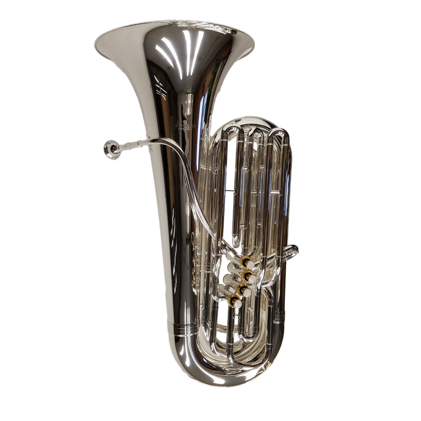 Schiller Elite 4 Valve Front Action Tuba Silver - Jim Laabs Music Store