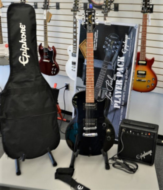 Epiphone Les Paul II Special Guitar Pack Black Polish - Jim Laabs Music ...