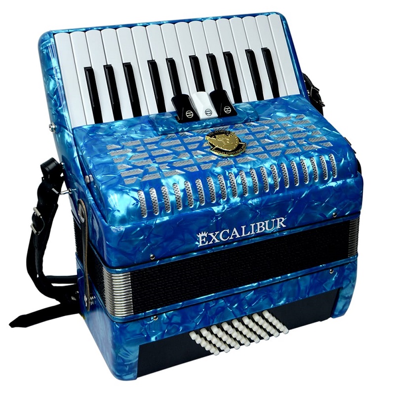 Excalibur Frankfurt 48 Bass Ultralight Accordion - Light Blue - Jim ...