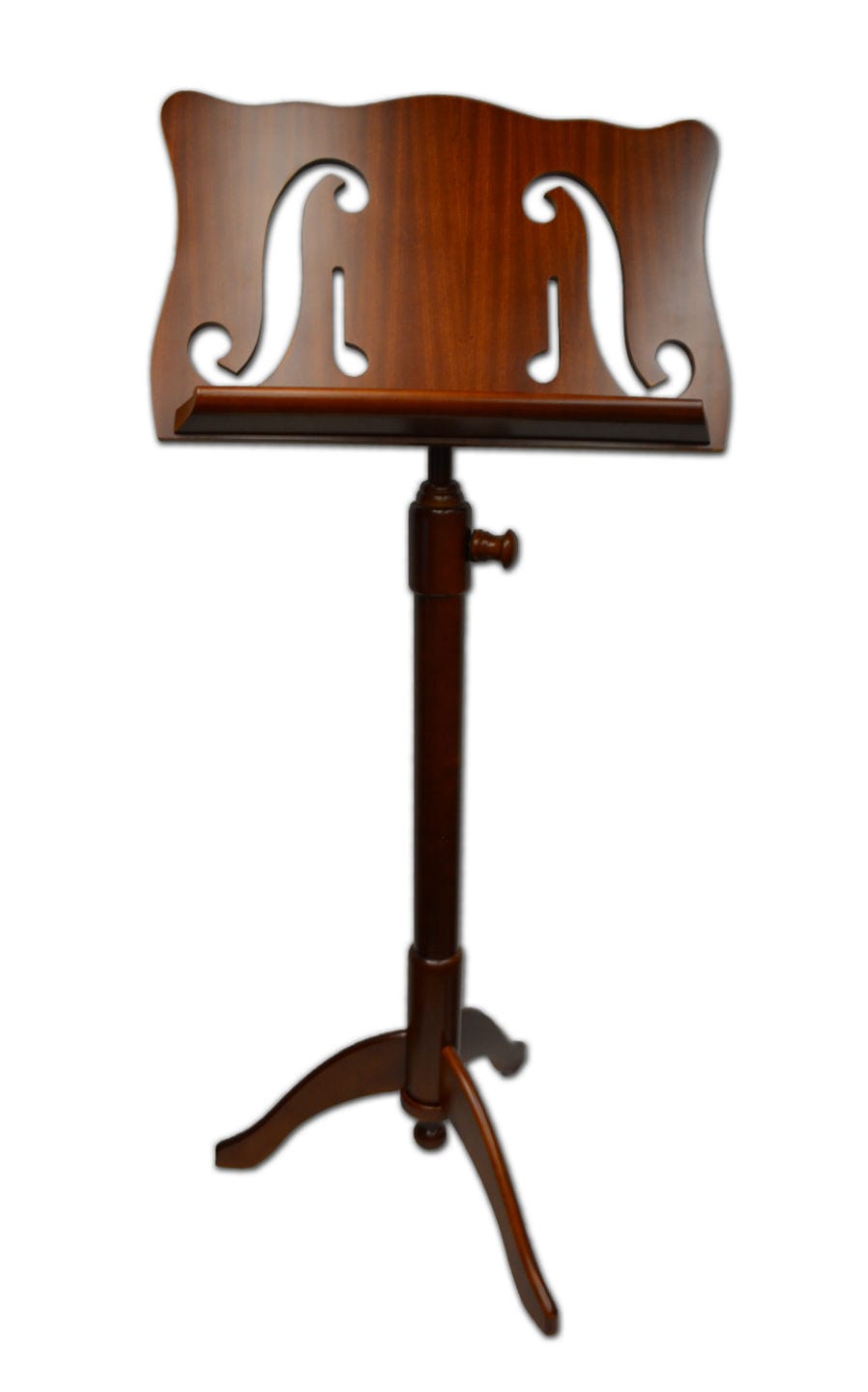 Frederick Walnut Music Stand - Violin F-Holes & Music Notes - Jim Laabs ...