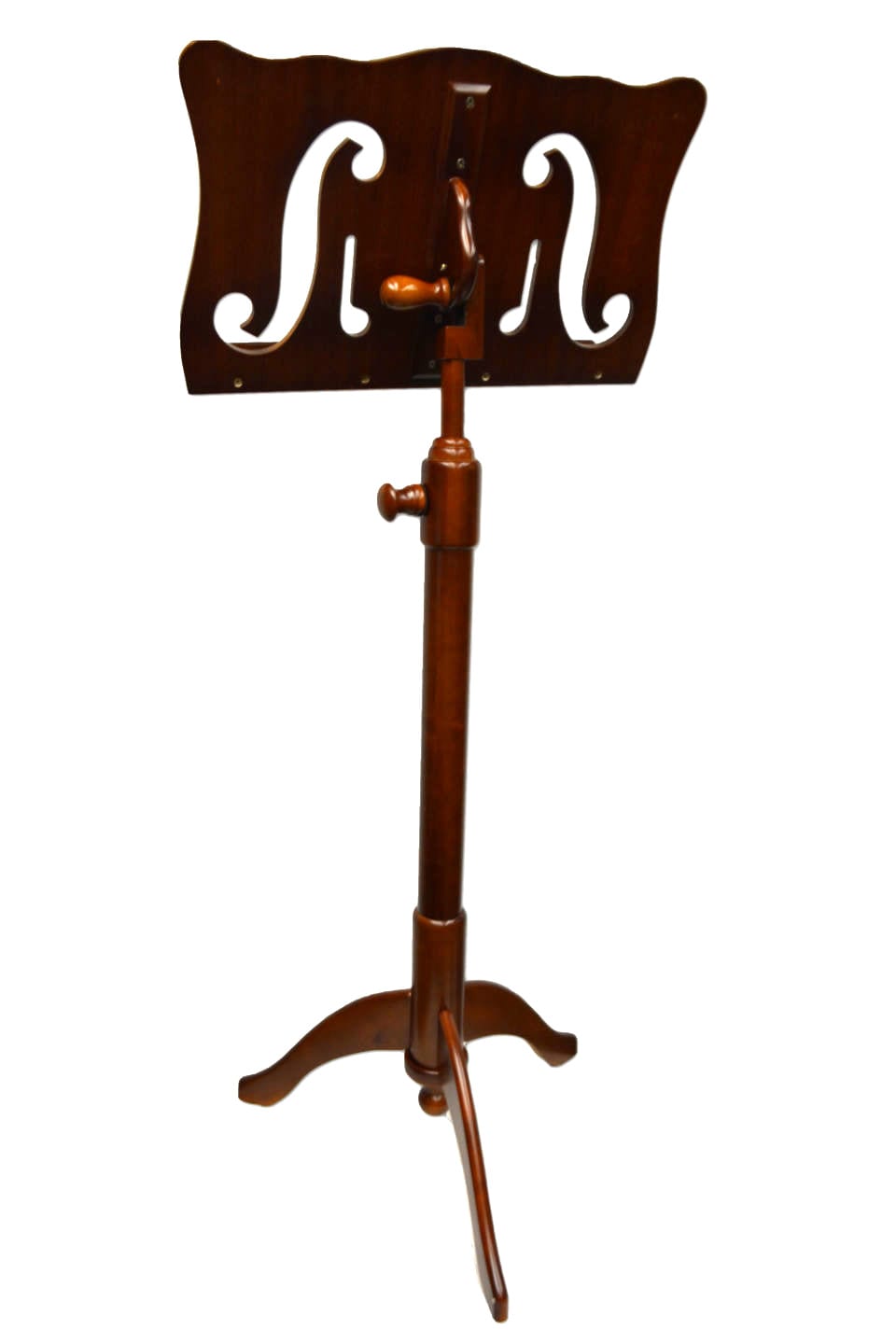 Frederick Walnut Music Stand - Violin F-Holes & Music Notes - Jim Laabs ...