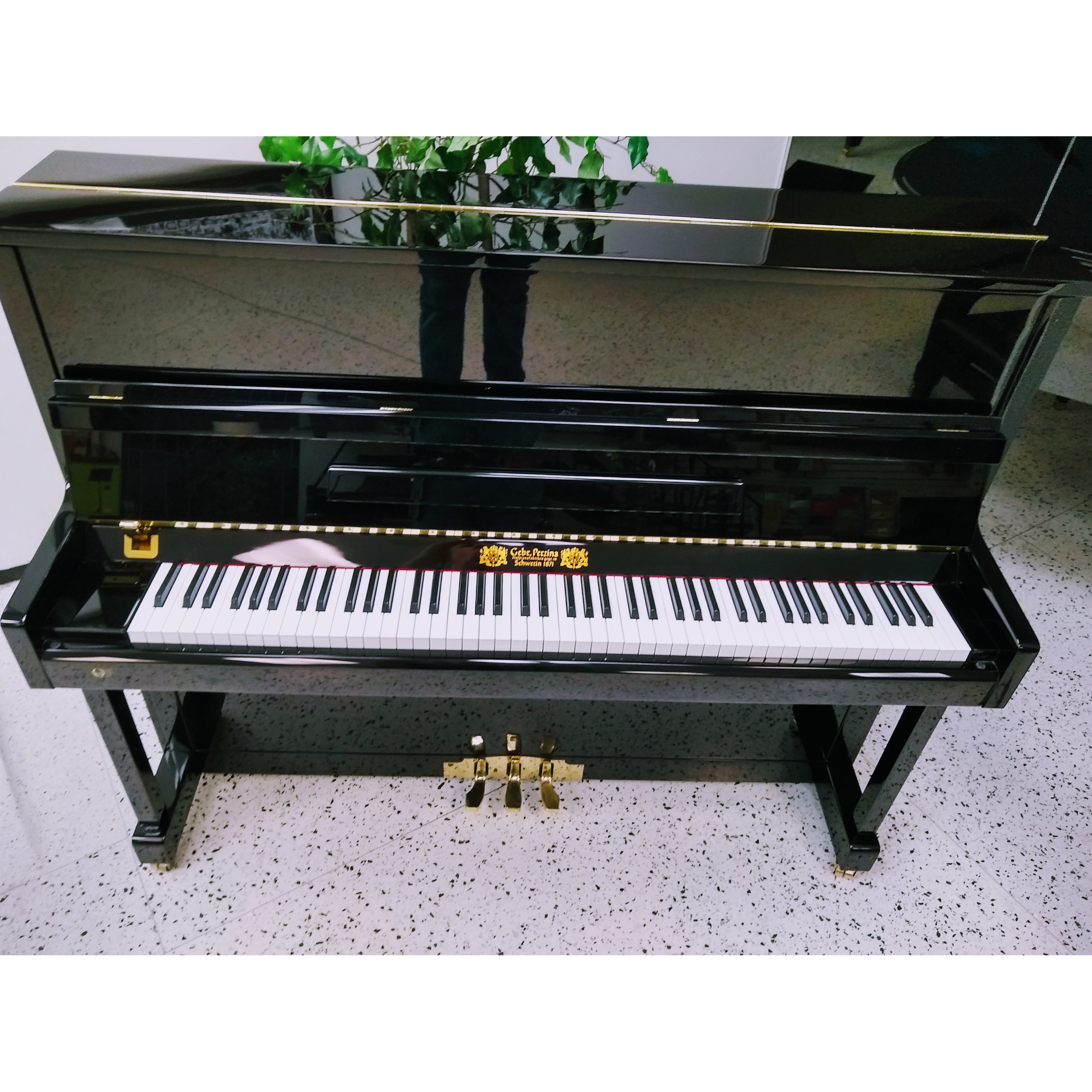 Gebr.Perzina GP122 Upright Piano - Black Polish - Jim Laabs Music Store