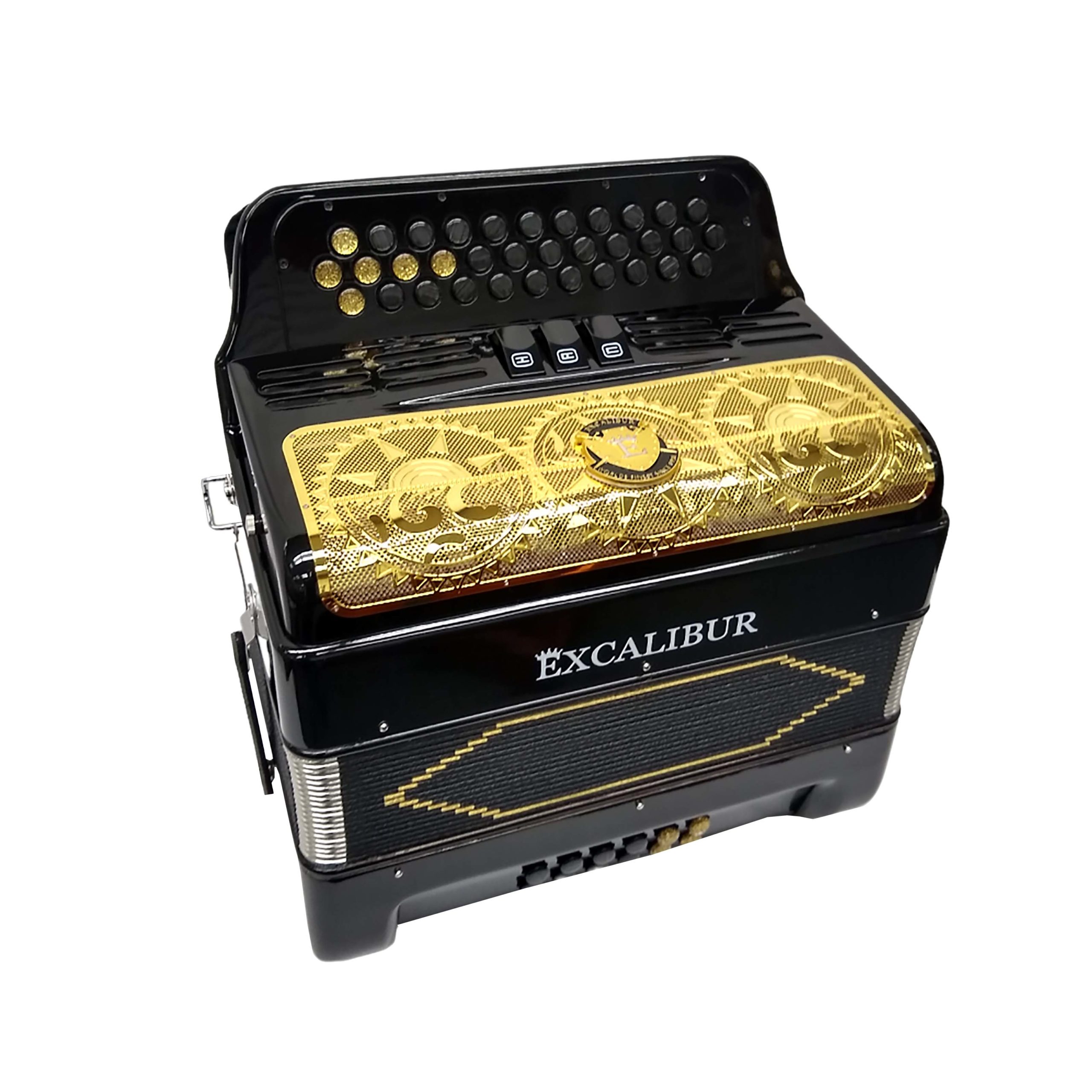 Excalibur Super Classic PSI 34 Key Black Polish/Gold - Jim Laabs Music ...