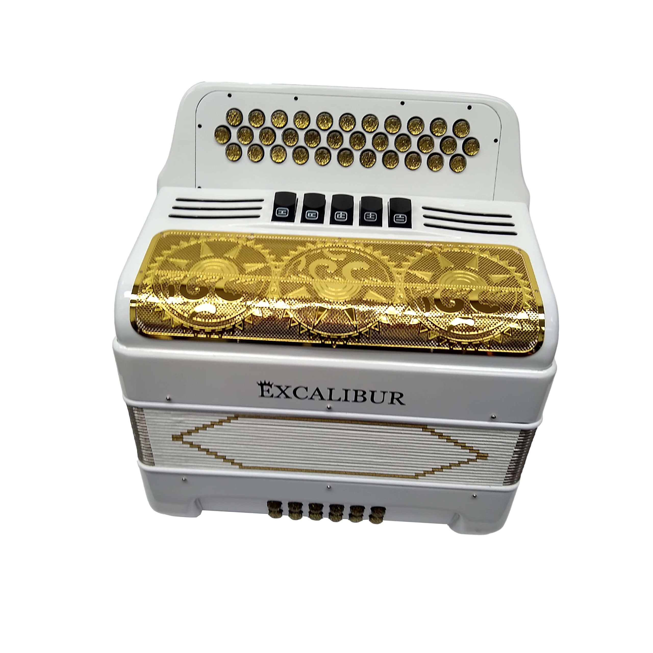 Excalibur Super Classic PSI 34 Key White Polish/Gold 5 Switch - Jim ...