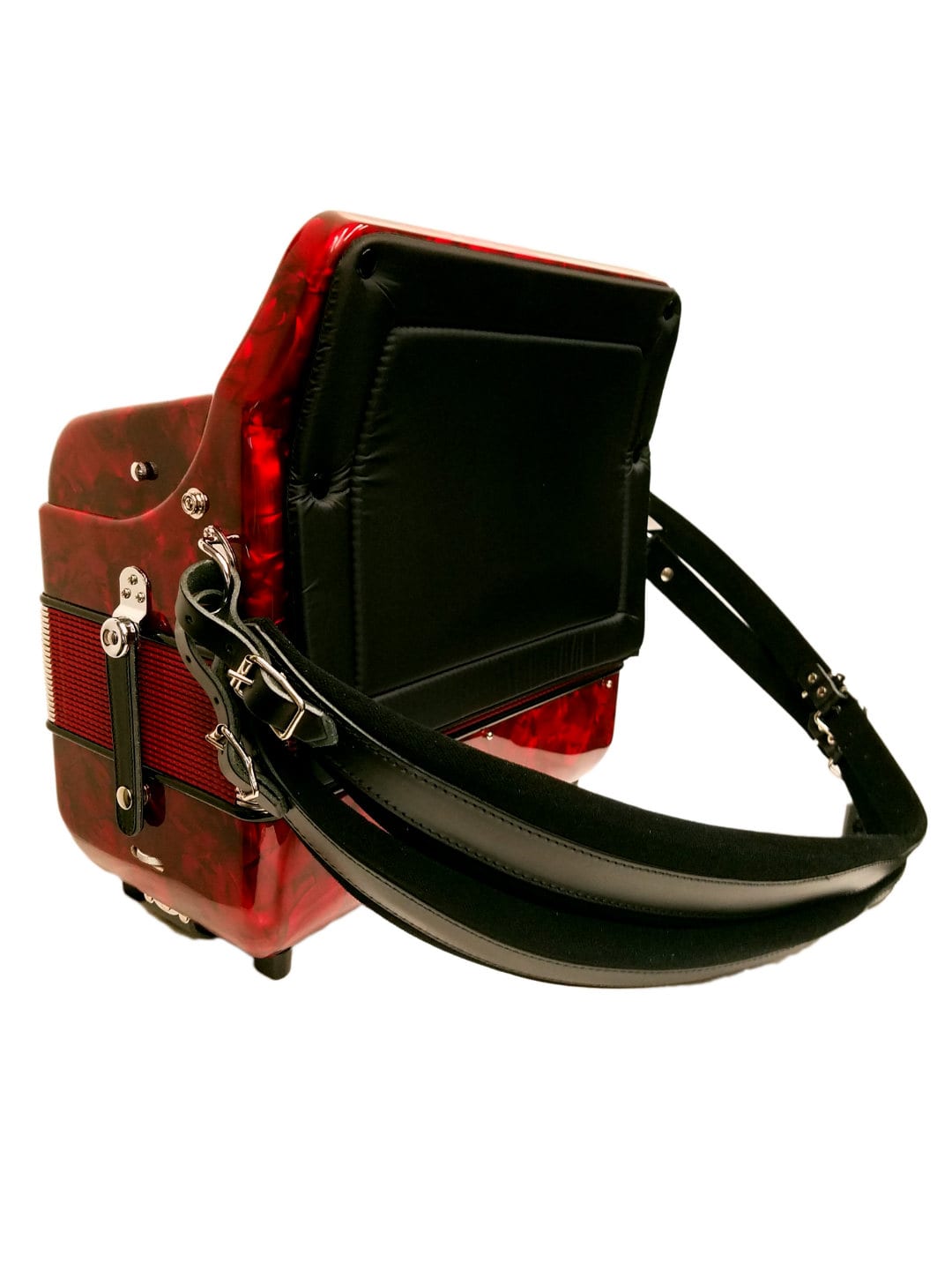 Excalibur Crown Custom Two Tone 6 Switch Button Accordion Red Jim