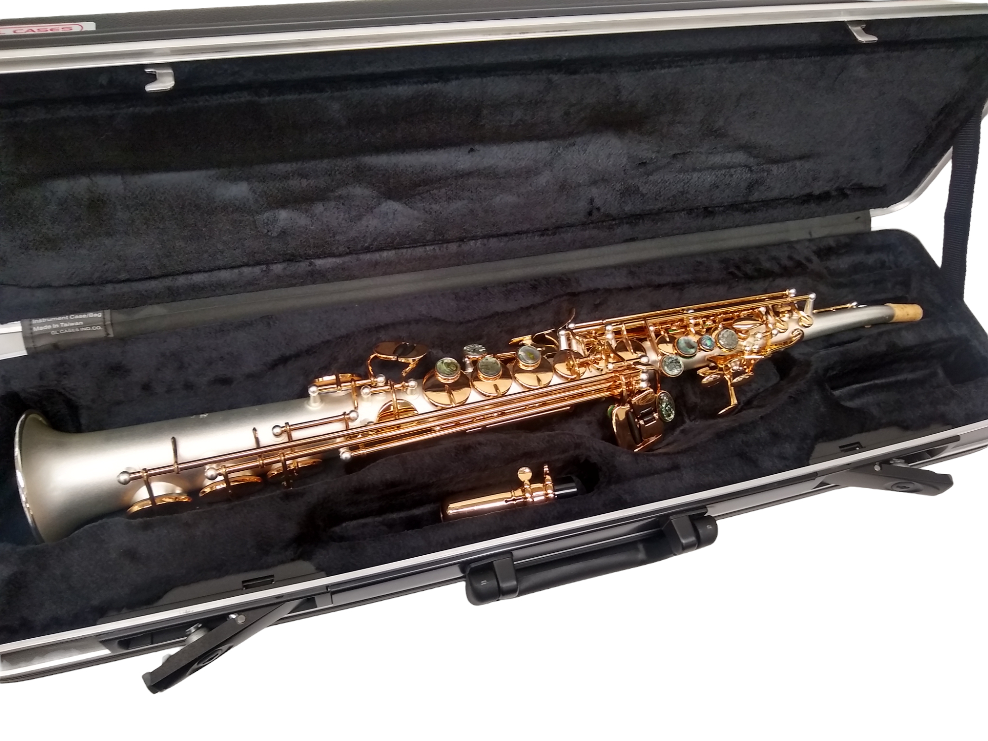 Schiller Elite V Soprano Saxophone Blasted Silver Plated/Gold Keys ...