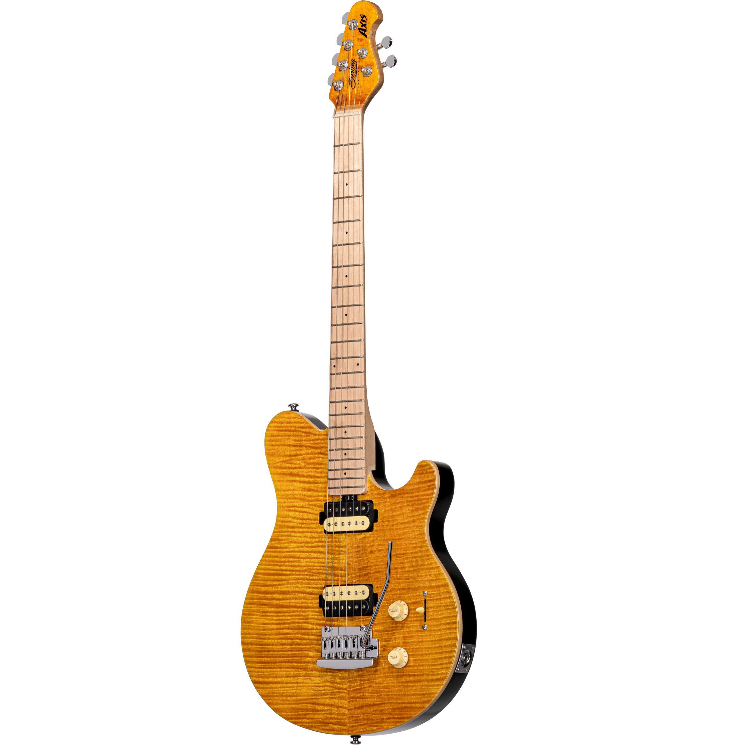 Sterling by Music Man Axis AX3 Flame Maple Guitar - Trans Gold - Jim ...