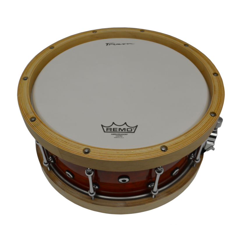 Trixon Solist Elite Wood Shell Snare Vintage Orange Lacquer With Wood ...