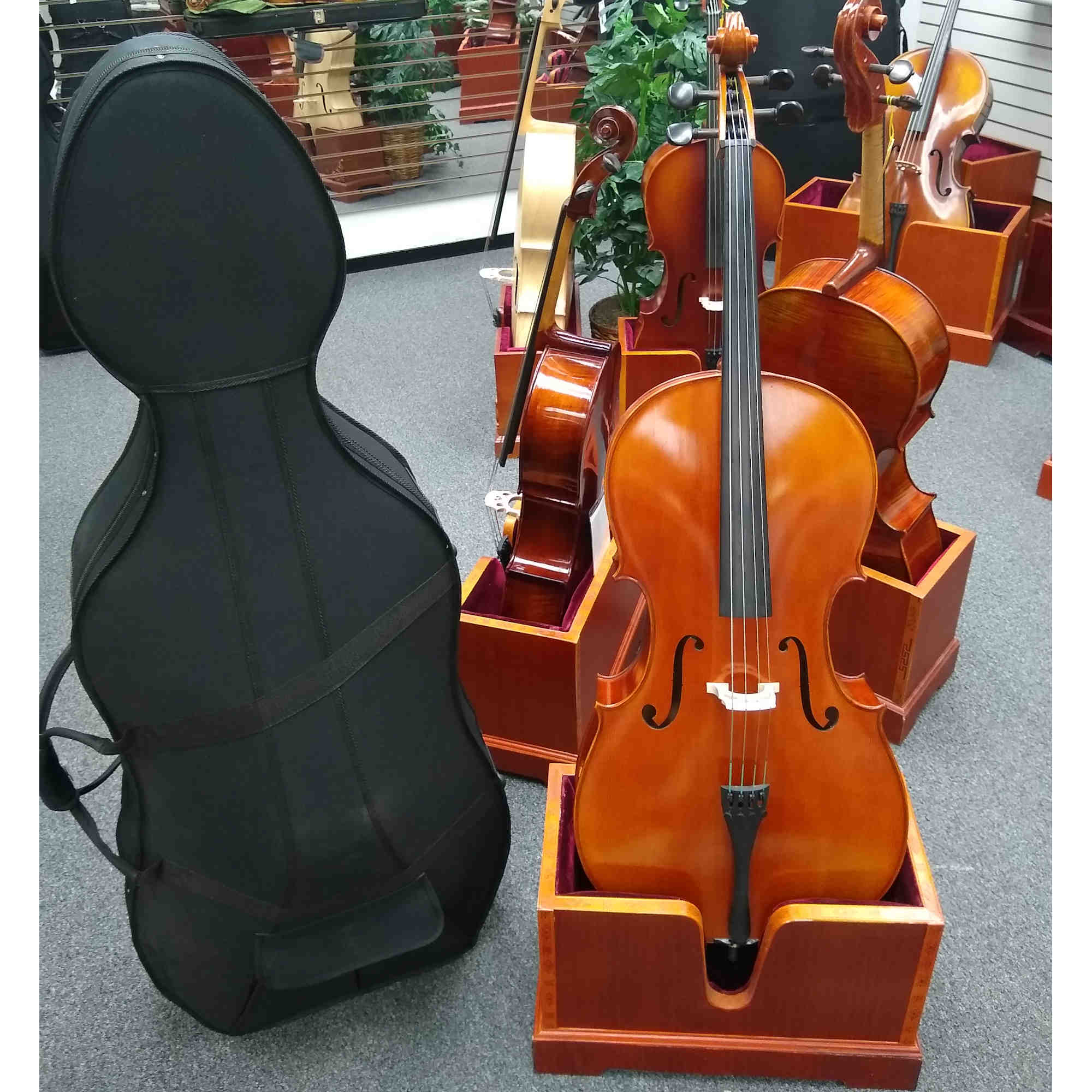 Vienna Strings Hamburg Handcraft Cello Hand Rubbed Finish Cherry - Jim ...