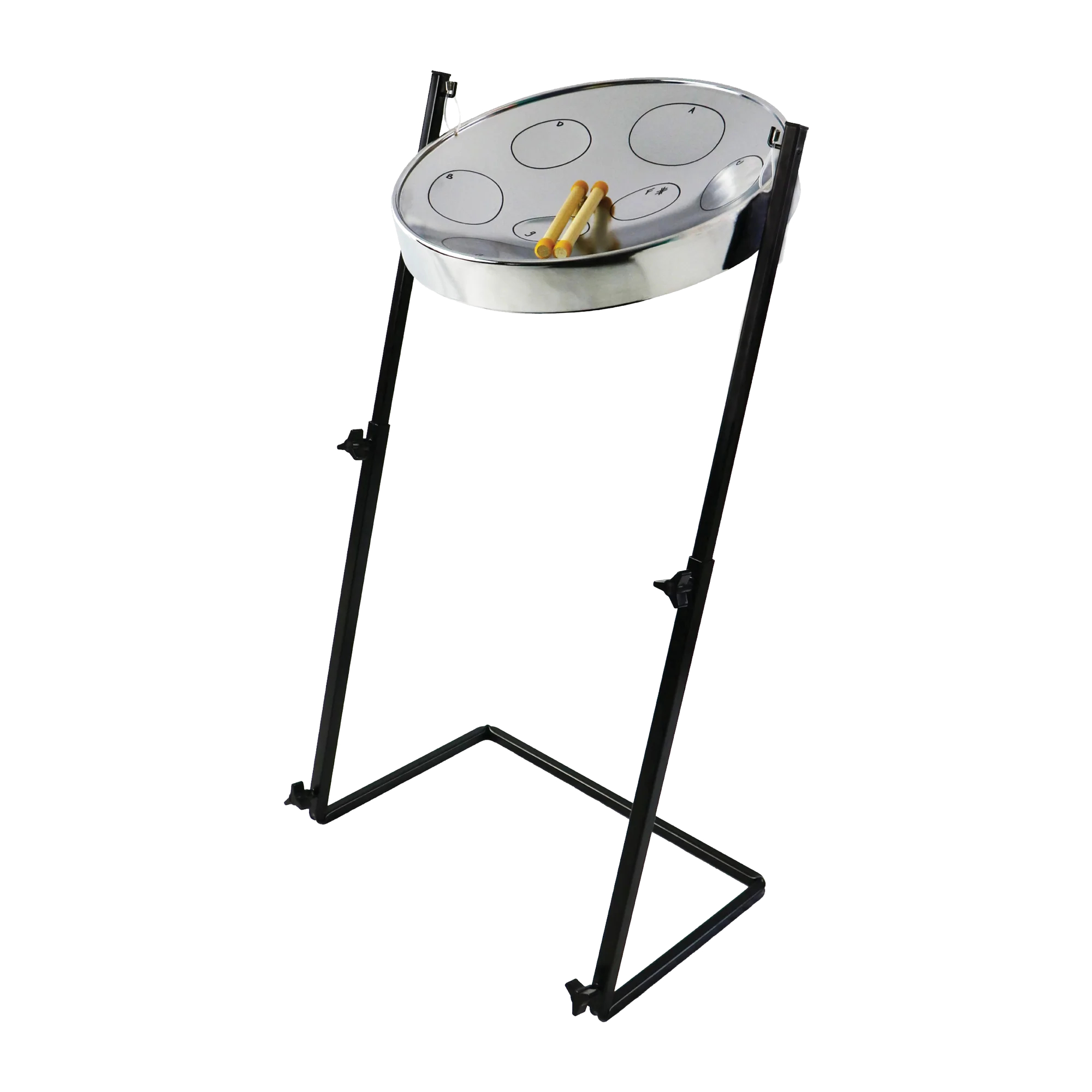 Panyard Jumbie Jam Steel Drum Kit - Metal Z-Floor Stand - Chrome Pan (G ...