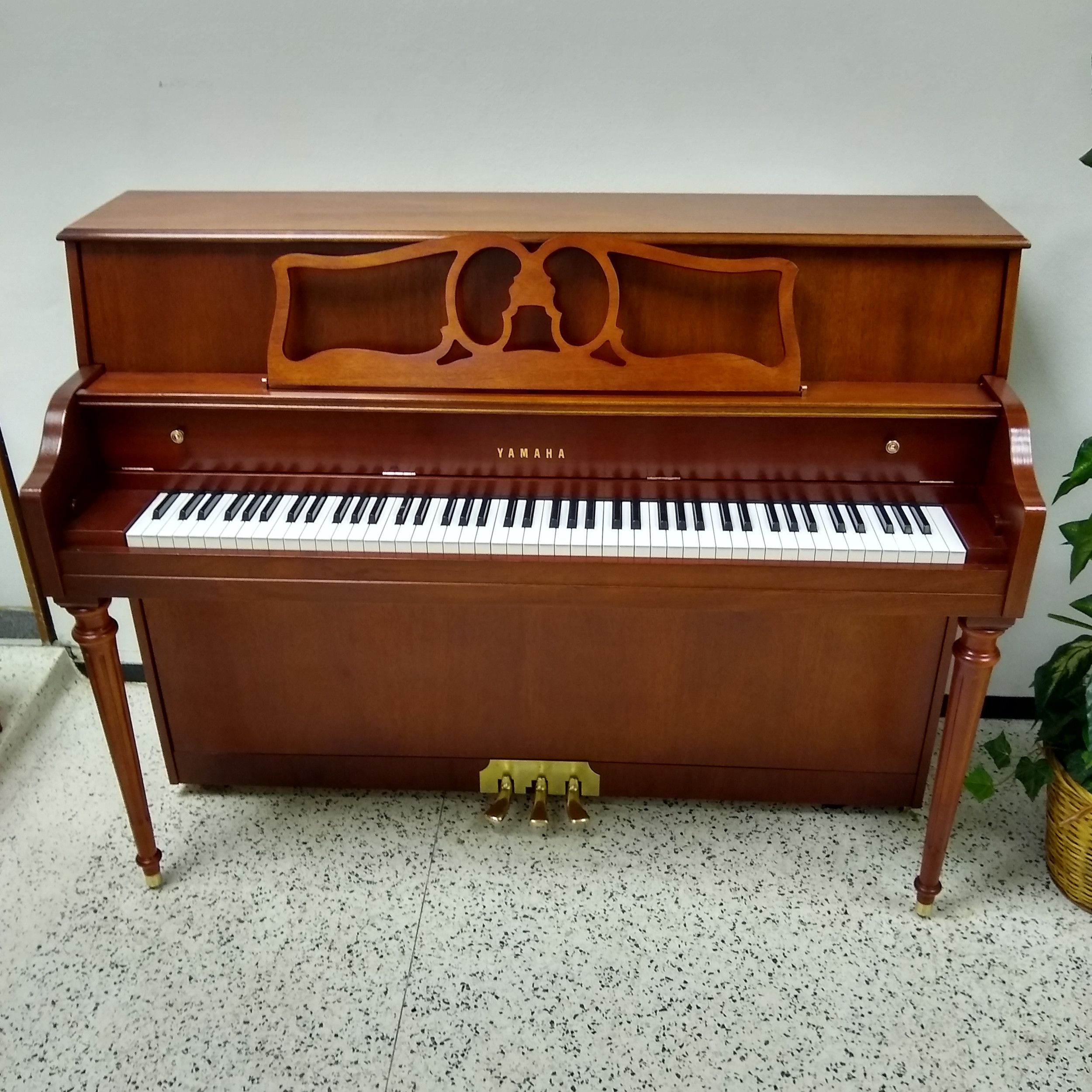 Yamaha Upright Piano Cherry Finish - Jim Laabs Music Store