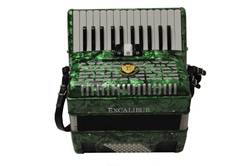 Excalibur Super Classic Ultralight 32 Bass Piano Pro Accordion - Green ...