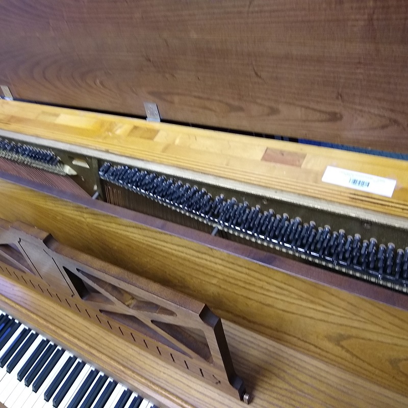Grand Console Piano - Oak Finish - Jim Laabs Music Store