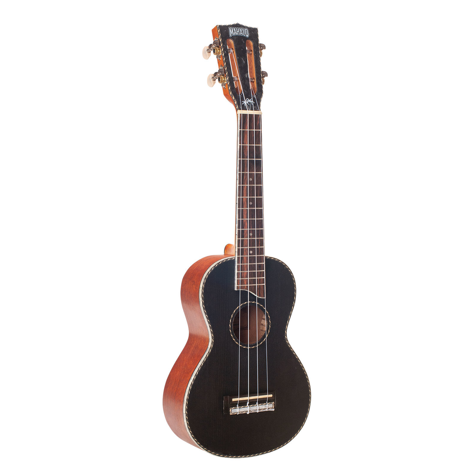 Mahalo Pearl Series Baritone Ukulele - Transparent Black - Jim Laabs ...