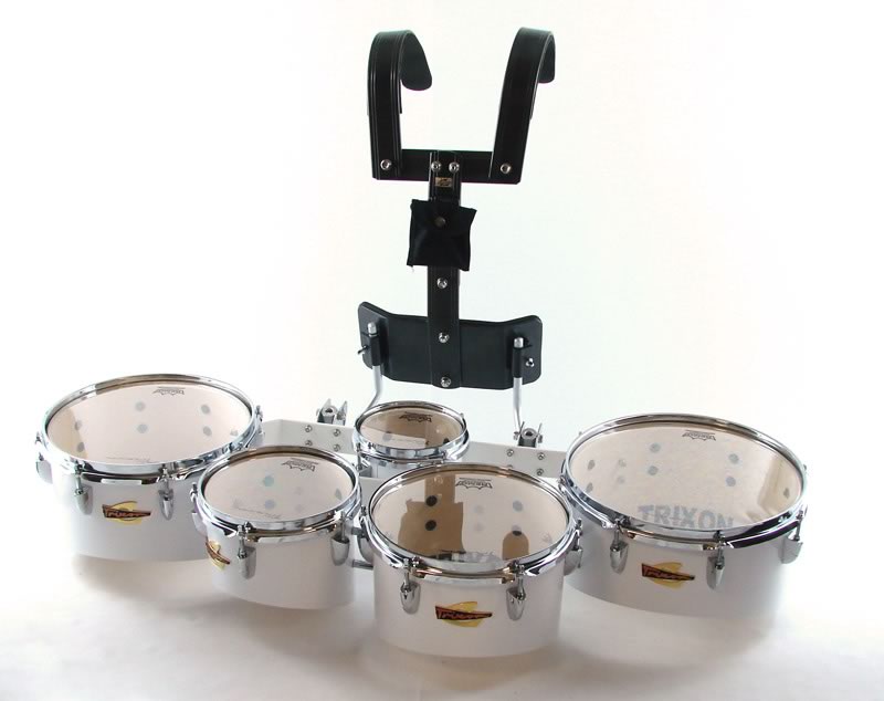 Trixon Field Series Tenor Marching Toms - Set of 5 - White - Jim Laabs ...