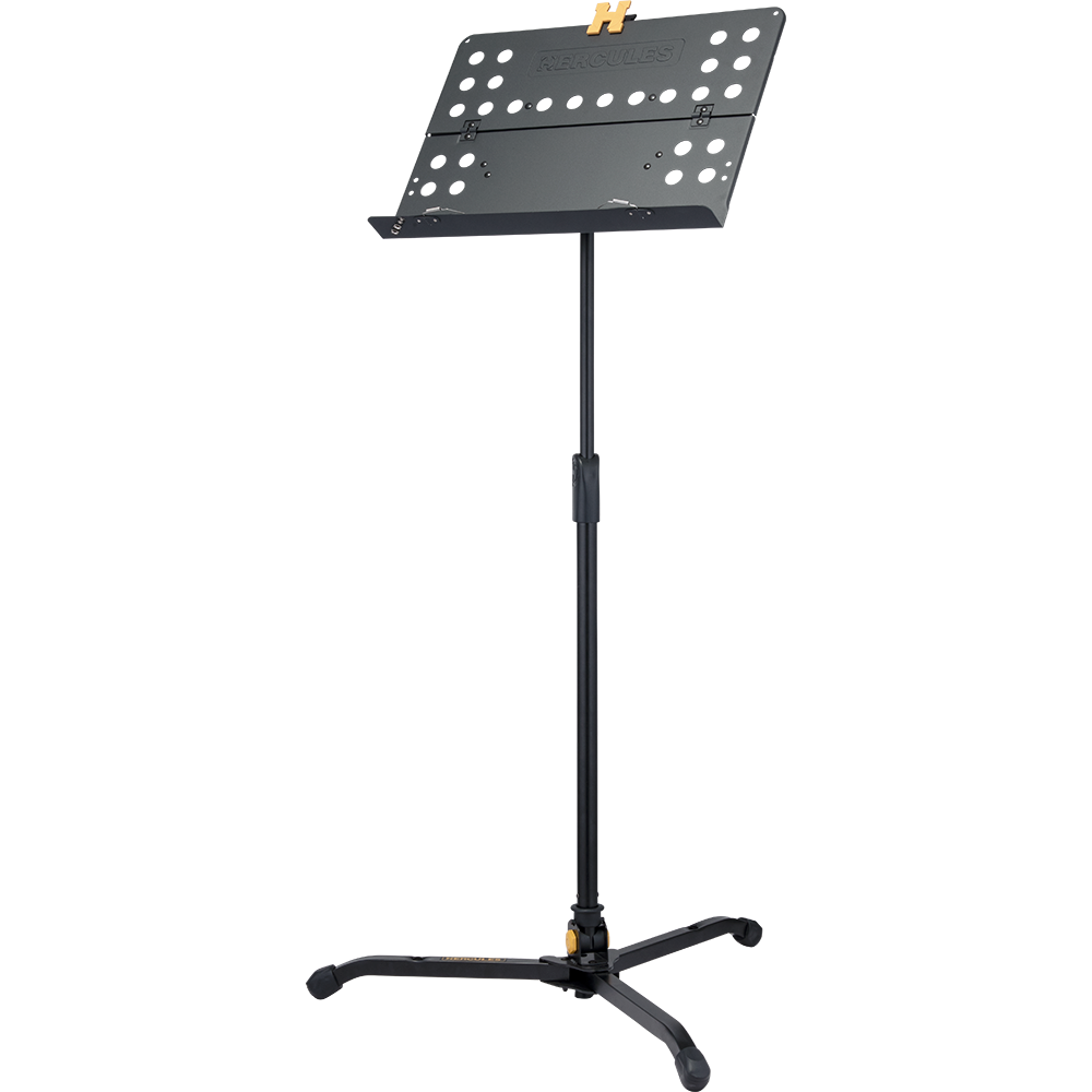 Hercules EZ Clutch Tripod Orchestra Stand with Perforated Foldable Desk ...