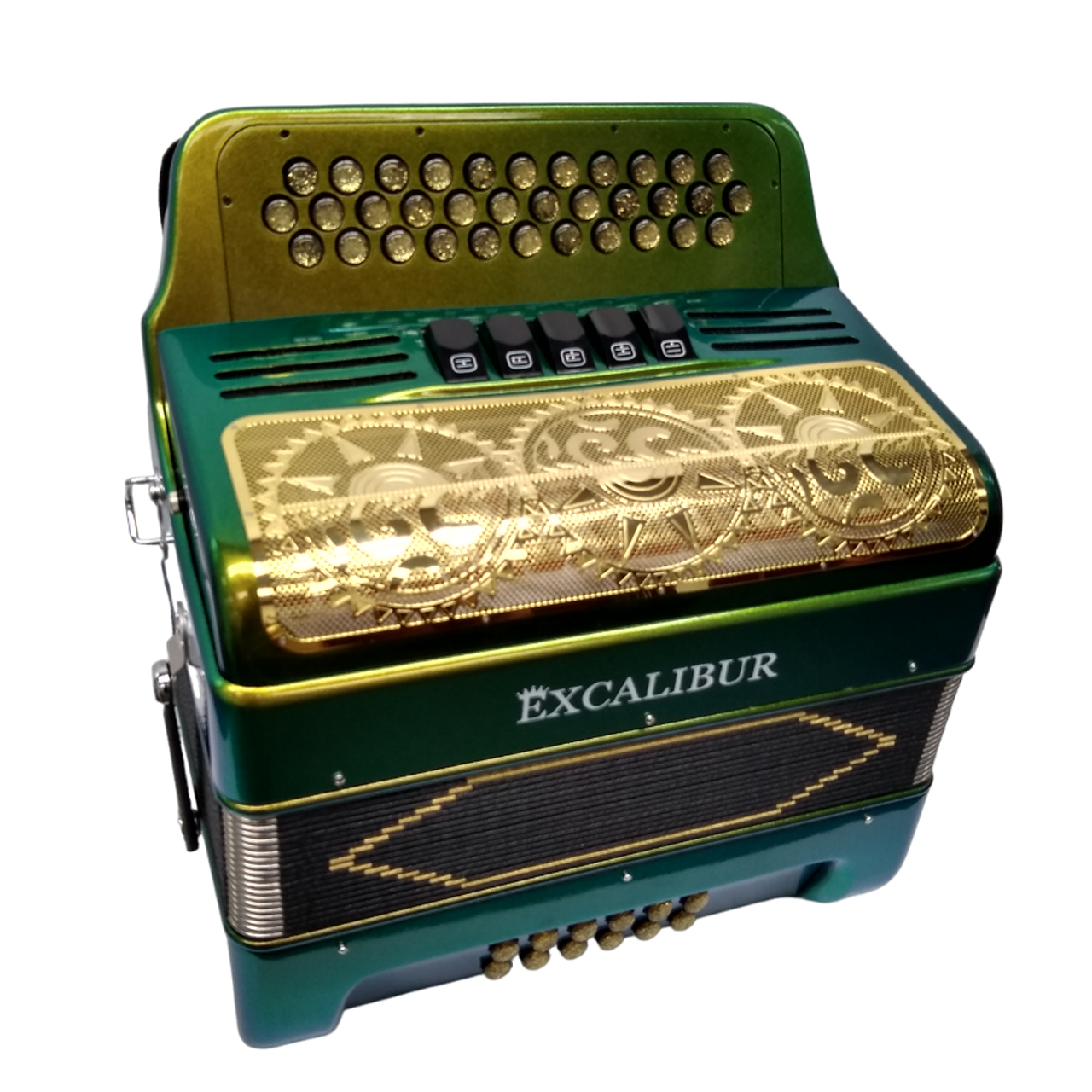 Excalibur Super Classic PSI 34 Key 5 Switch Everglades Green Sparkle ...