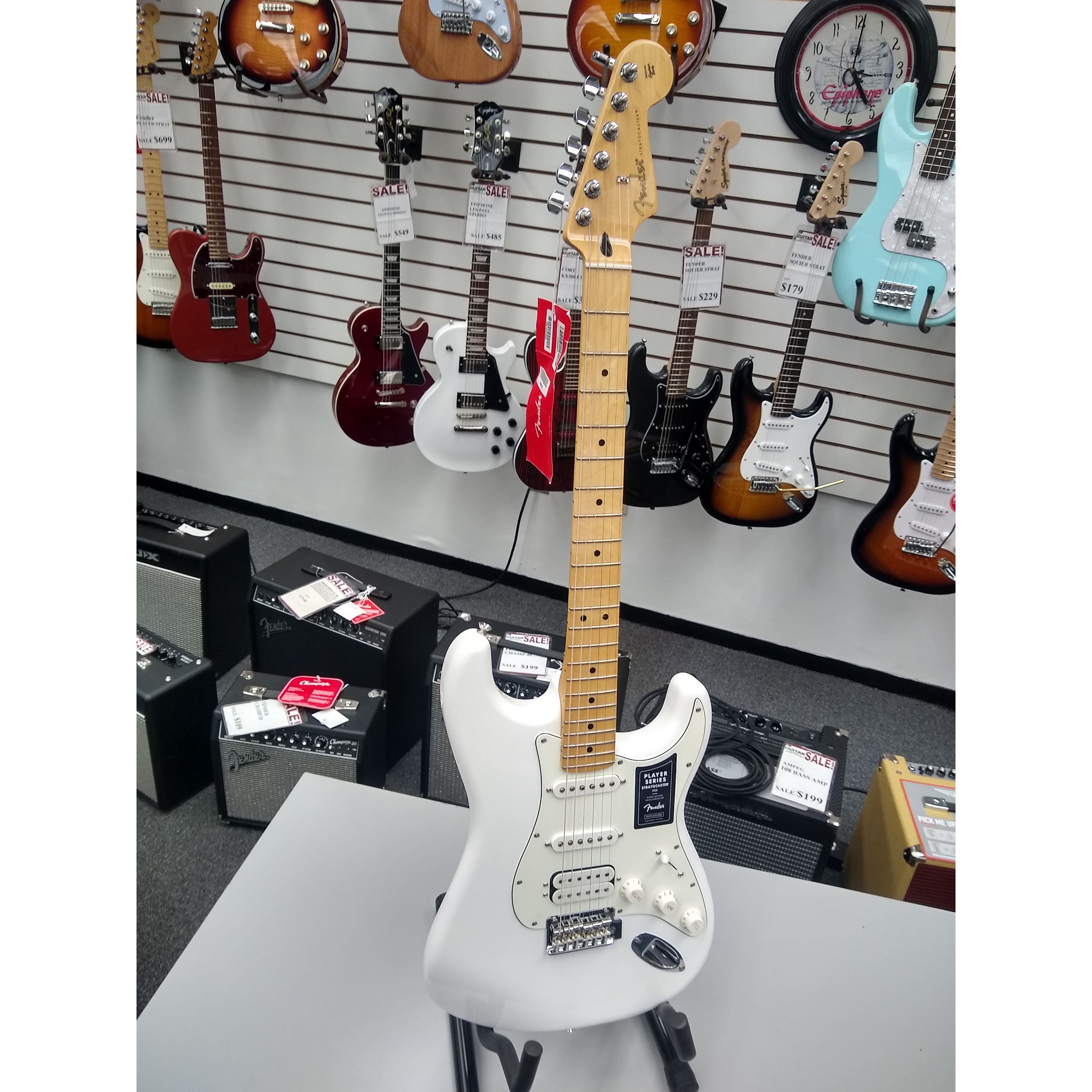 Fender Player Strat HSS Polar White - Used Floor Model - Jim Laabs ...