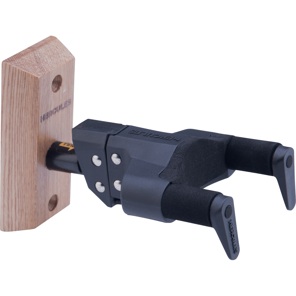 Hercules Folk Instrument Hanger With Wood Base - Jim Laabs Music Store