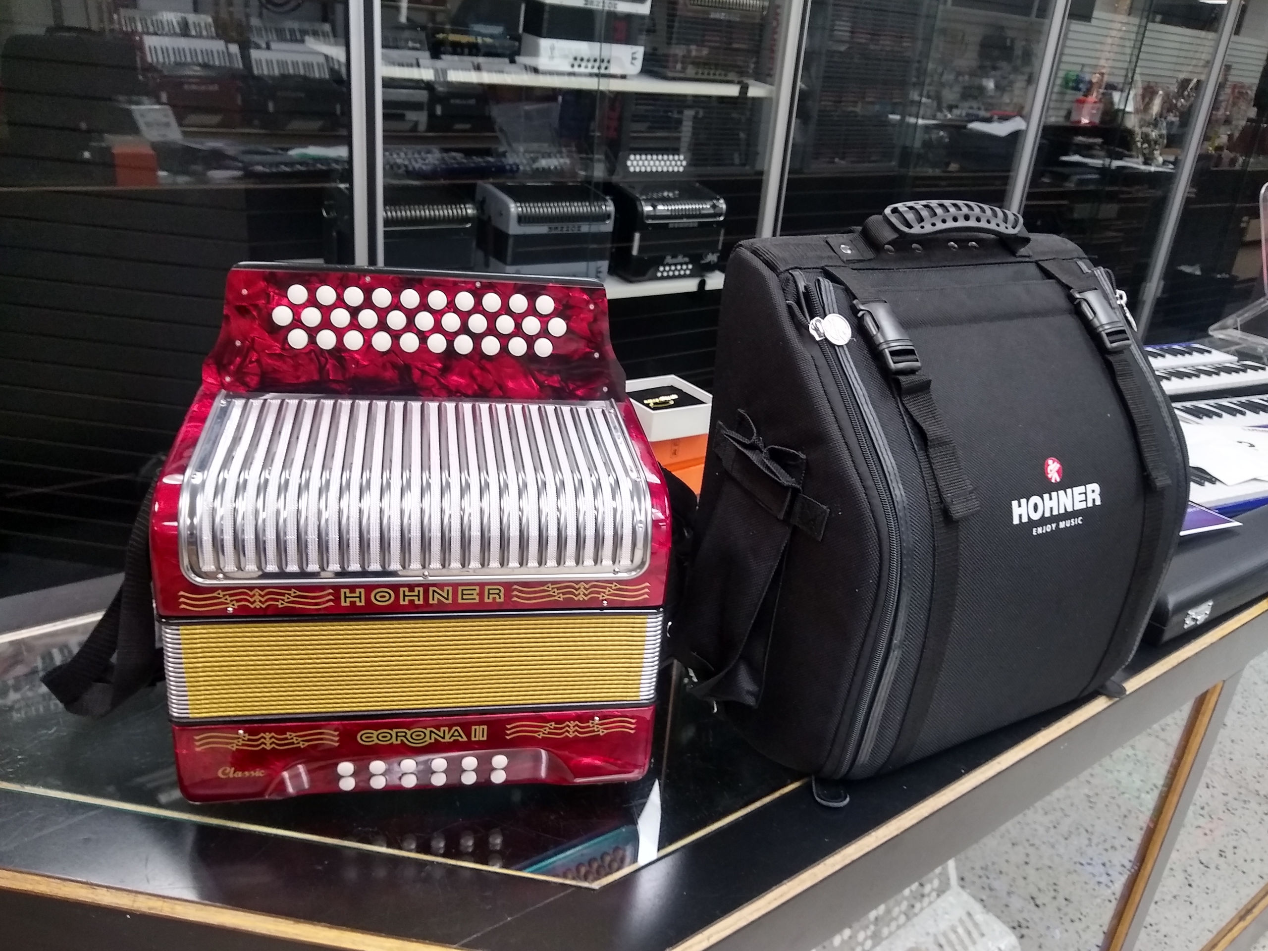 Hohner Corona Classic Red Accordion - Jim Laabs Music Store