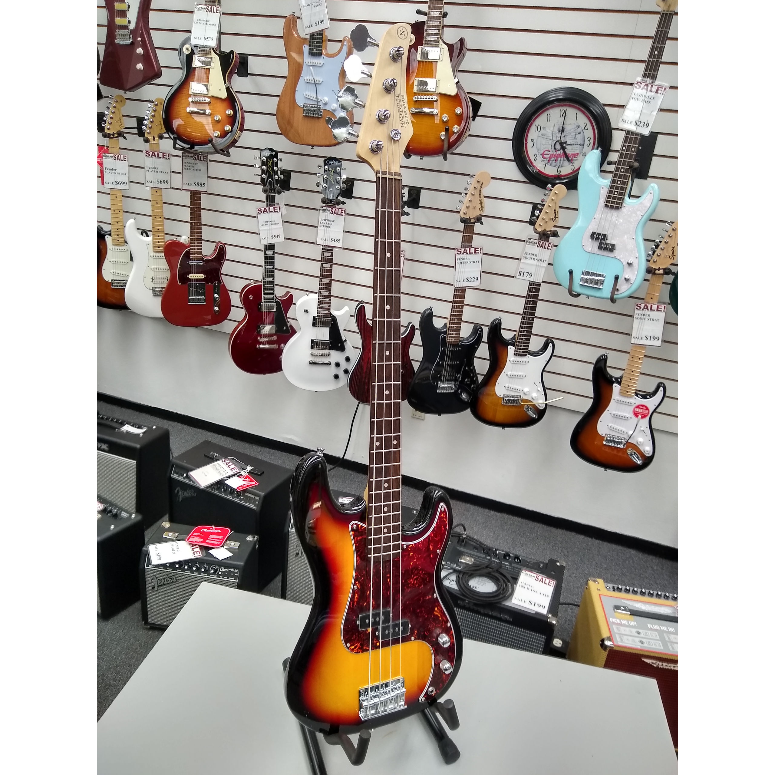 Nashville Guitar Works Precision Bass Tobacco Burst - Jim Laabs Music Store
