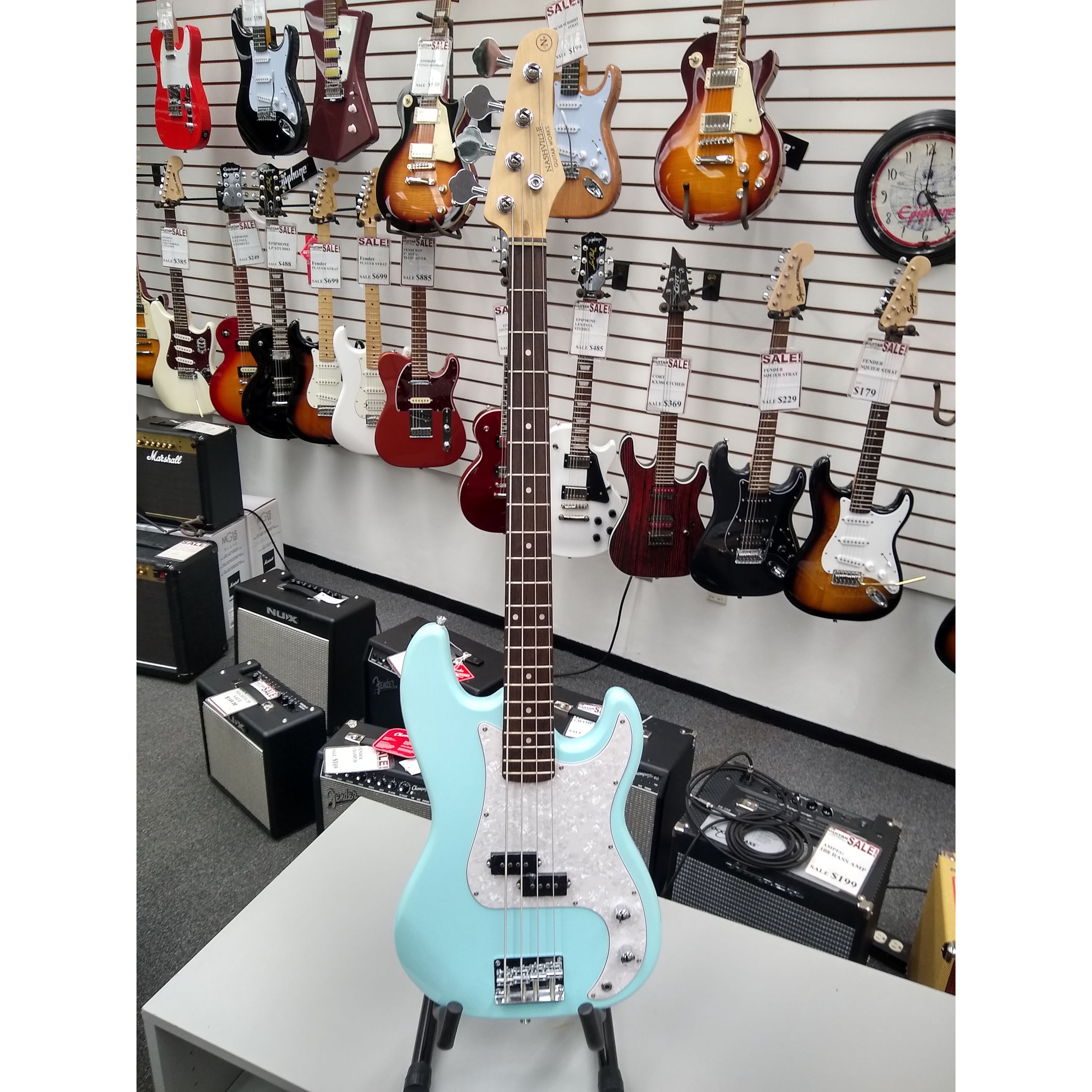 Nashville NGW P Bass Blue - Jim Laabs Music Store