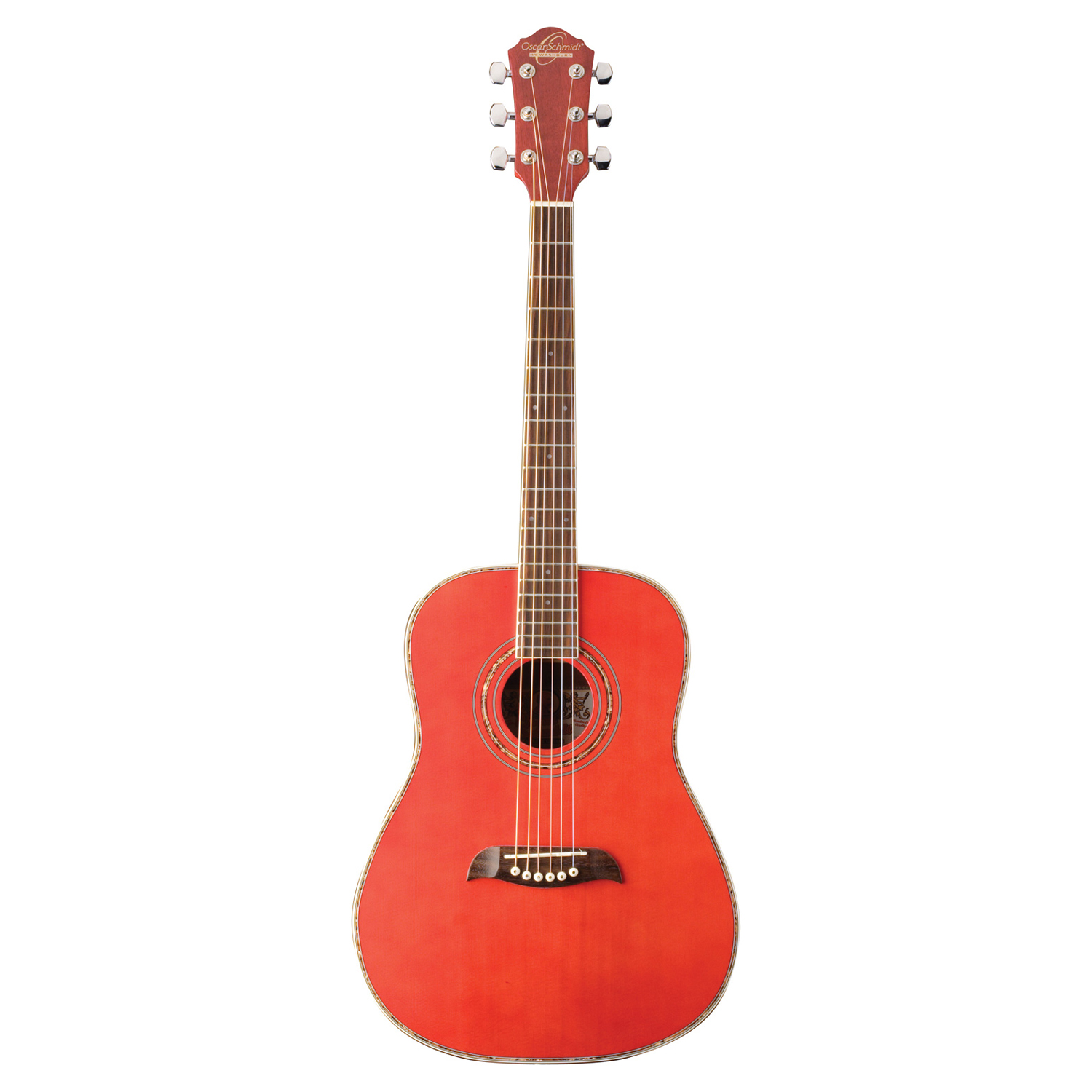 Oscar Schmidt OG1 3/4 Size Dreadnought Acoustic Guitar - Red - Jim ...