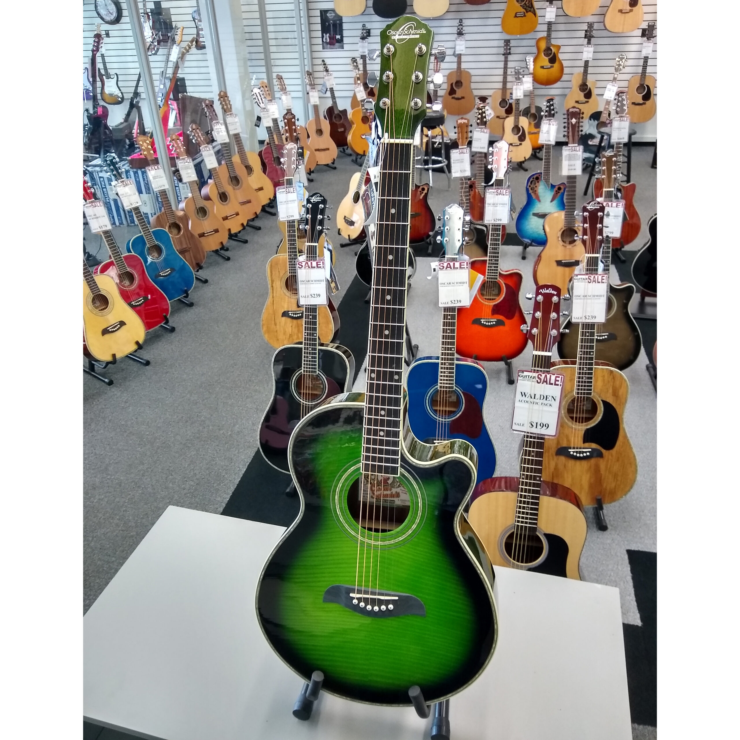 Oscar Schmidt Performance Series OG10 Guitar Forest Burst - Jim Laabs ...