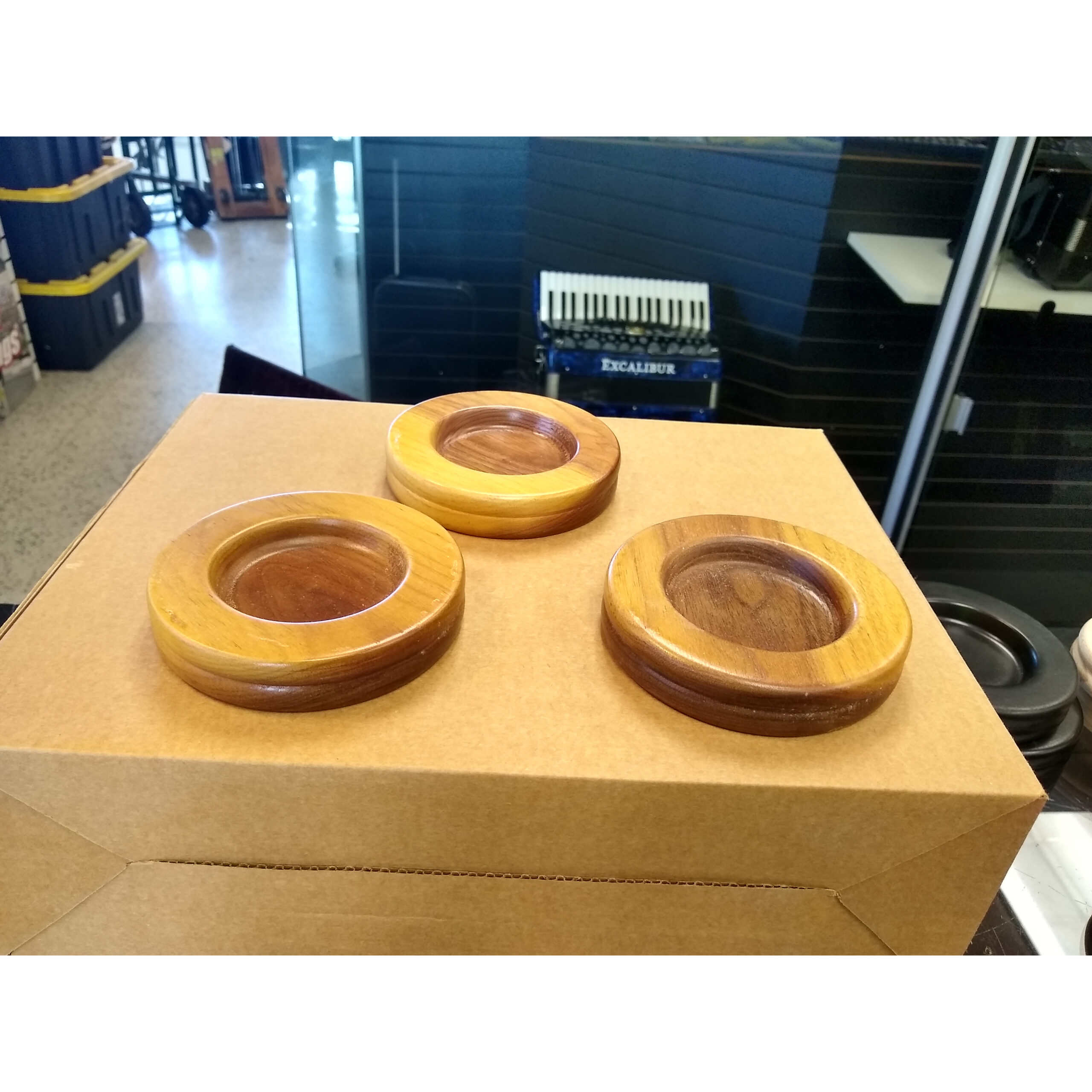 Piano Coasters - Maple W/Brown Stain / Each - Jim Laabs Music Store