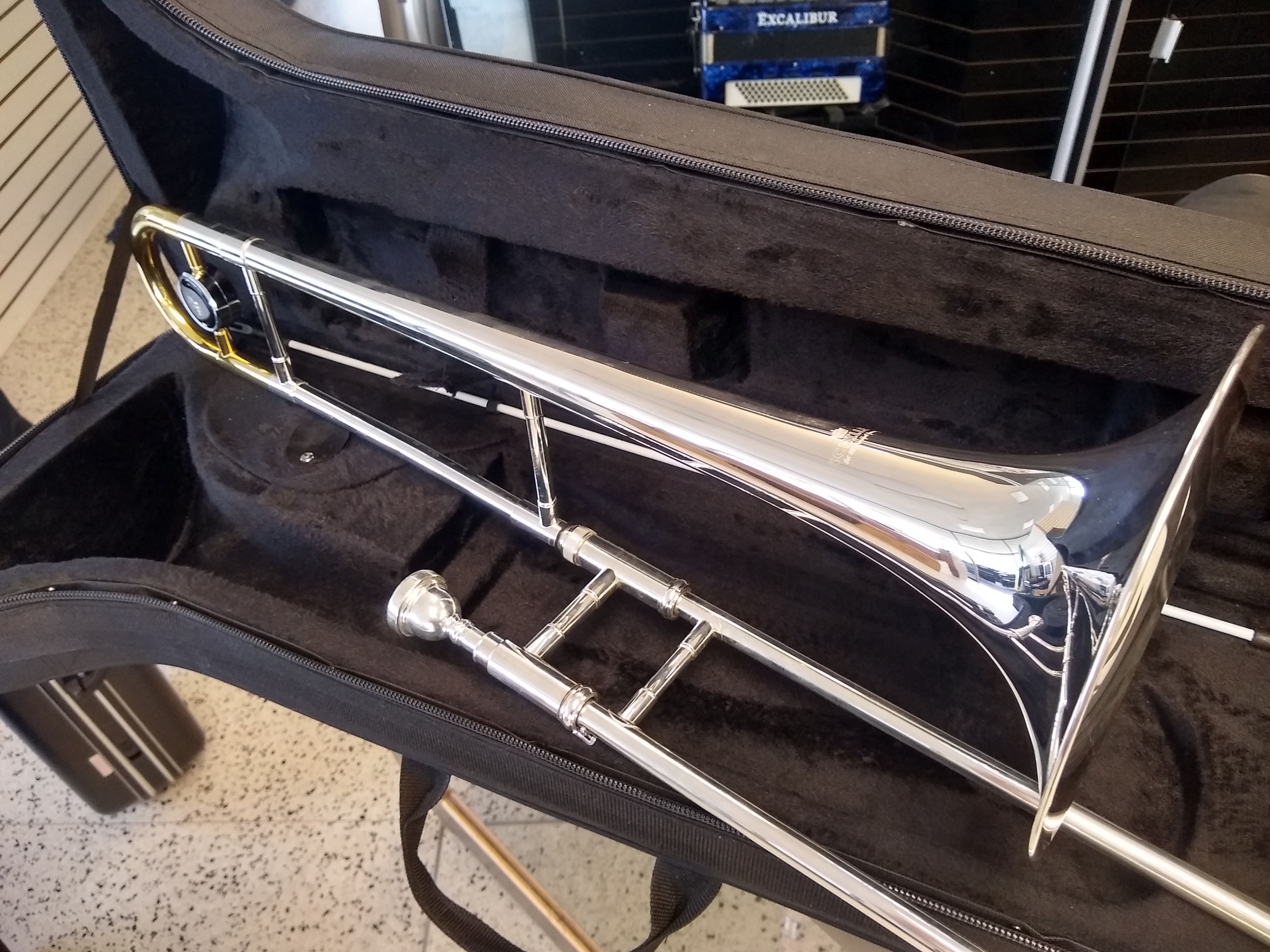 Schiller Studio Trombone 500 Silver/Gold (Used) - Jim Laabs Music Store