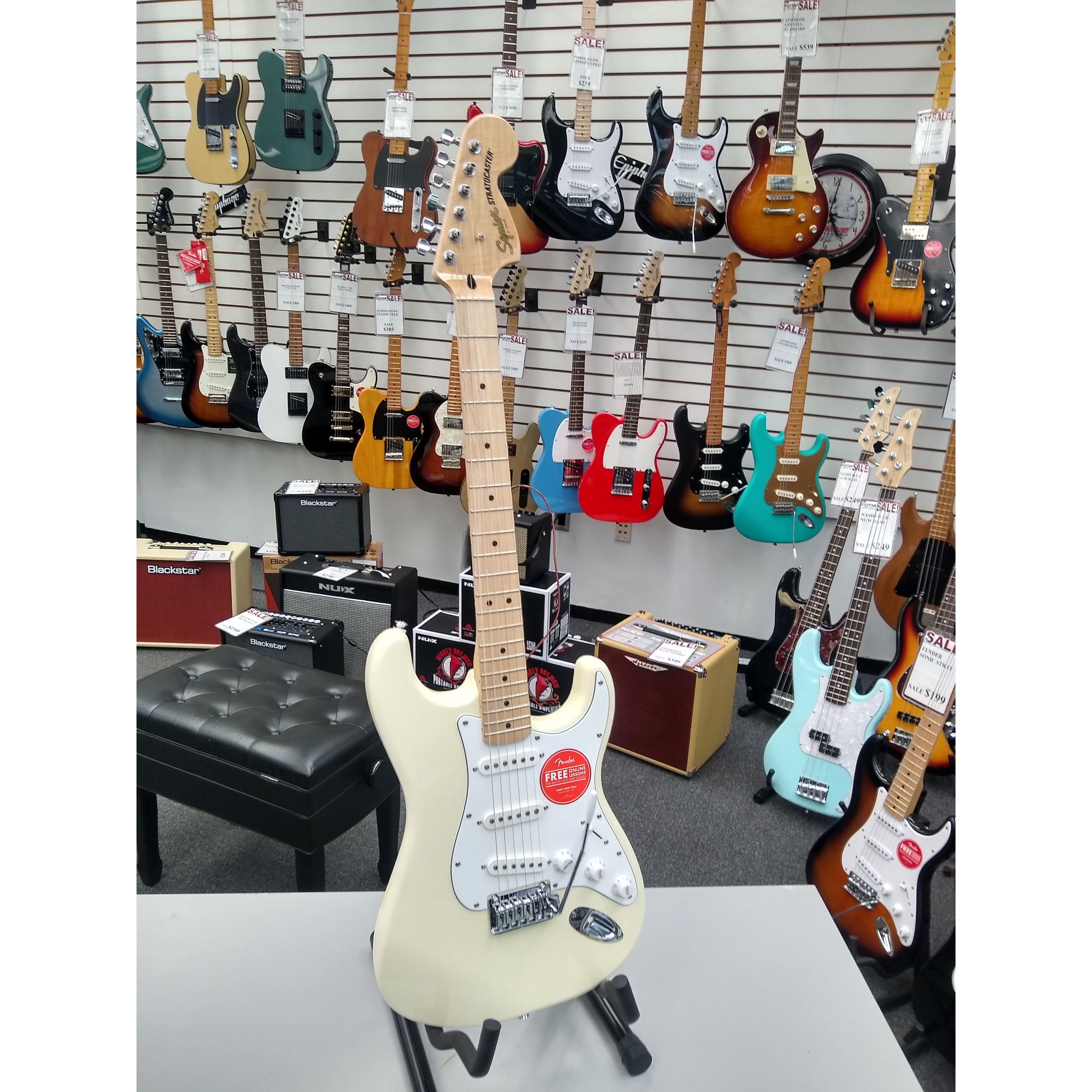 Squier Affinity Strat Creme/White - Jim Laabs Music Store