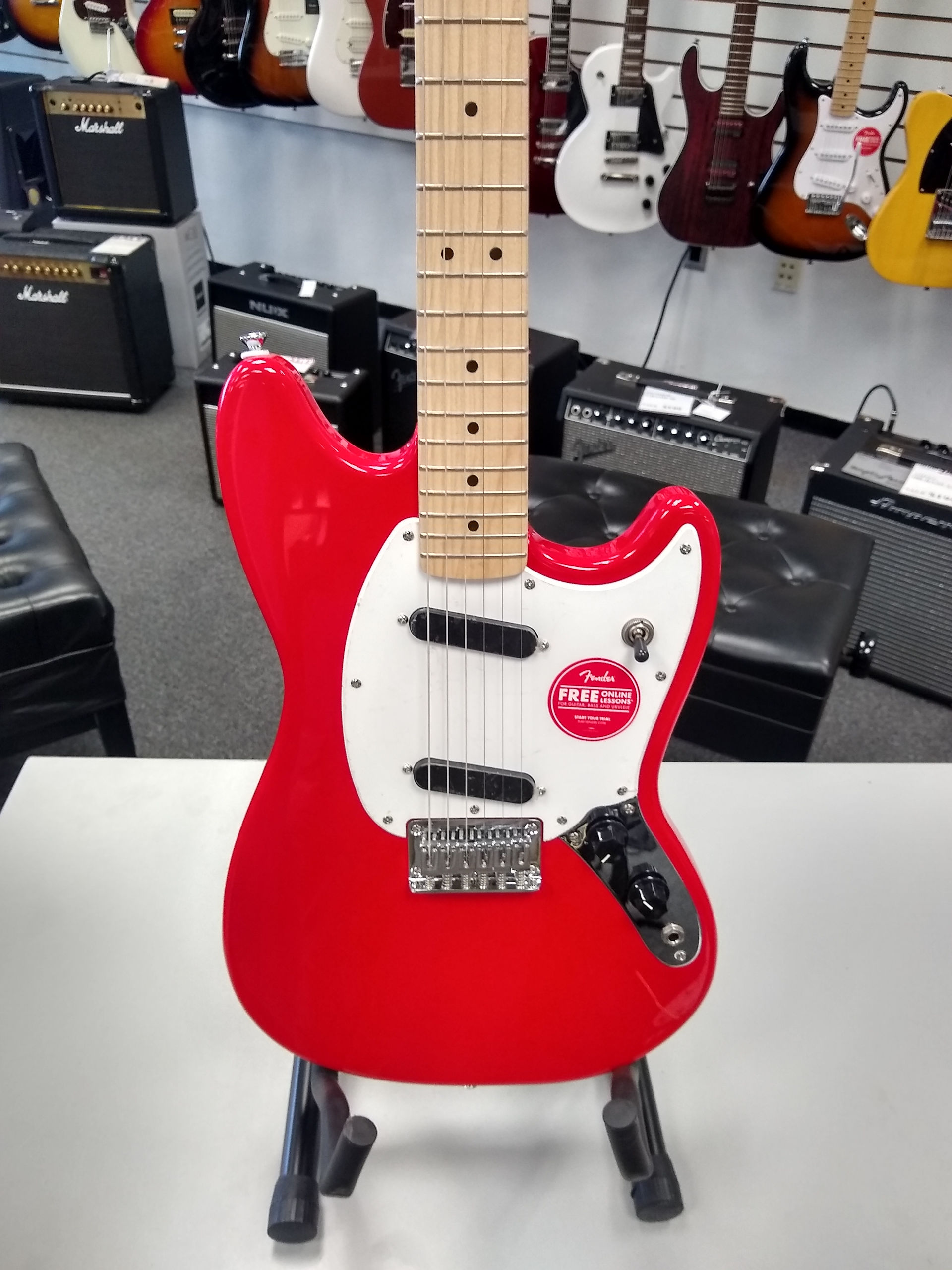 Squier Sonic Mustang Torino Red Used Floor Model - Jim Laabs Music Store