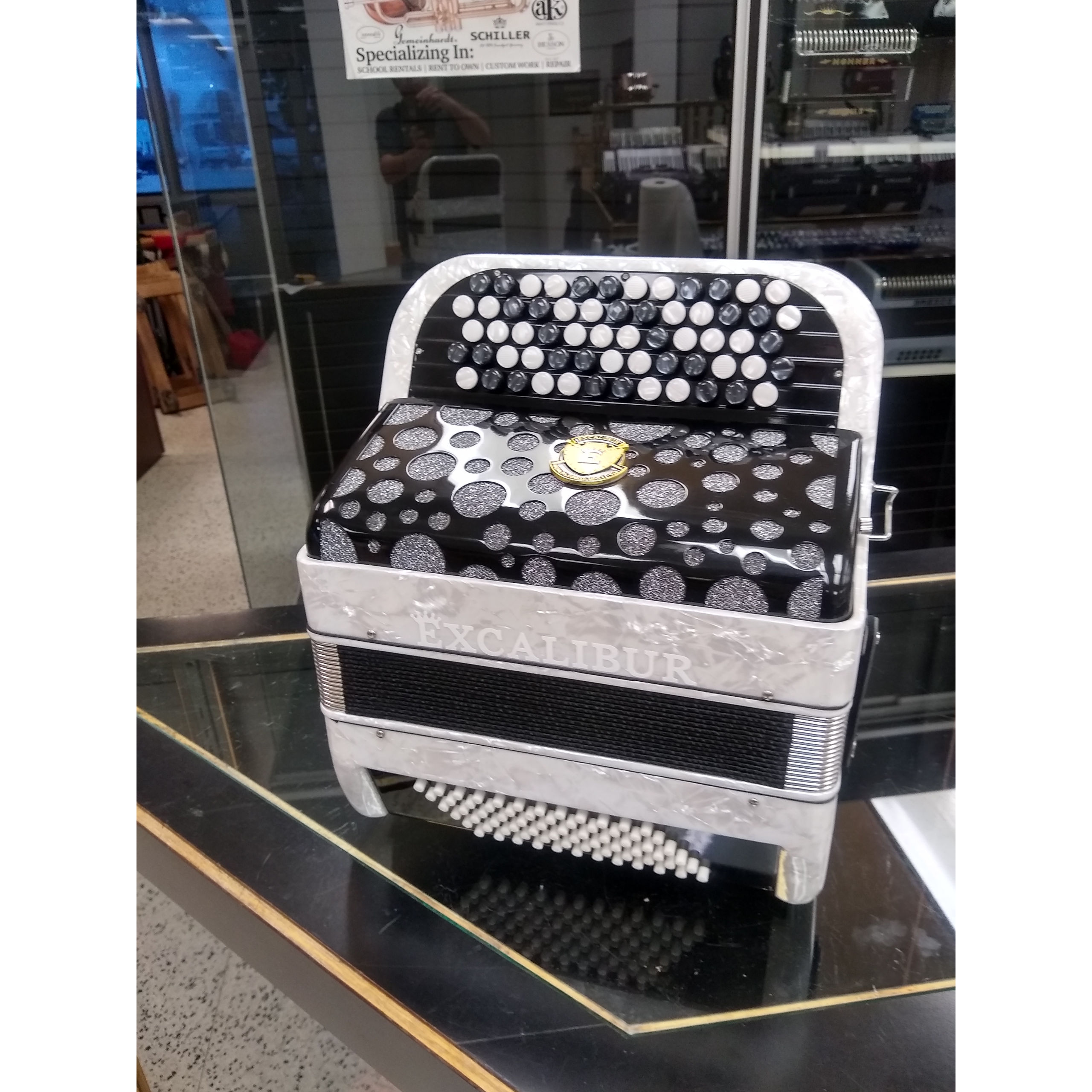 Excalibur Super Classic Chromatic 5 Row Accordion - Jim Laabs Music Store