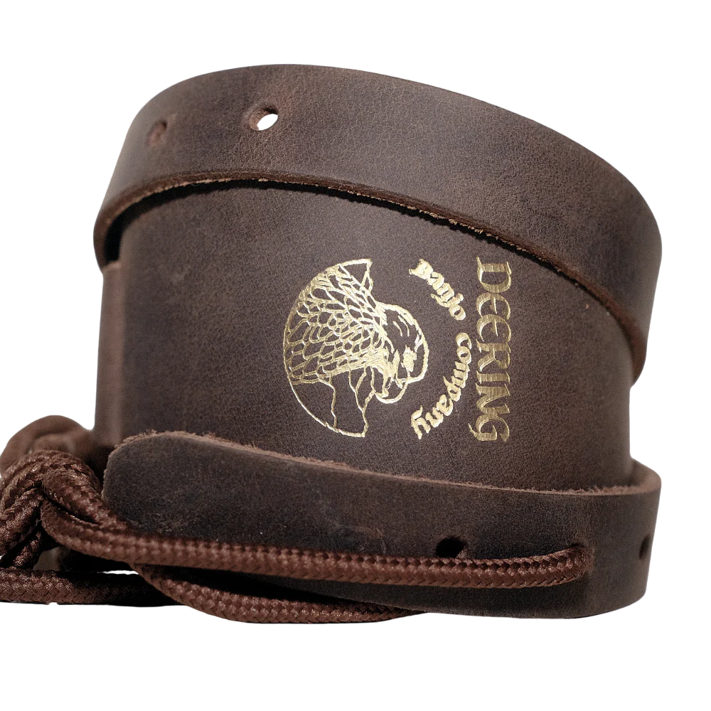 Deering Distressed Leather Cradle Banjo Strap - Jim Laabs Music Store