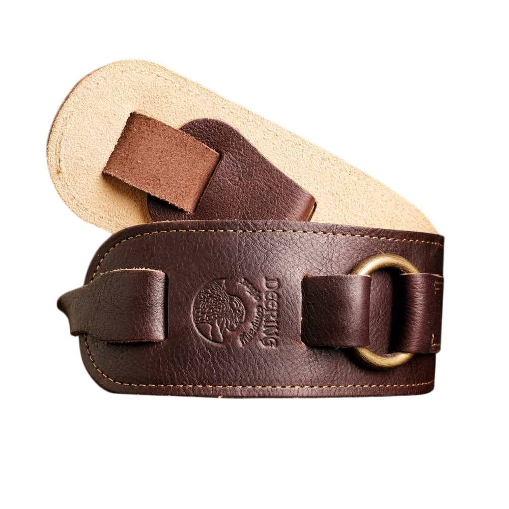 Deering Layered Stitched Leather Banjo Strap - Jim Laabs Music Store