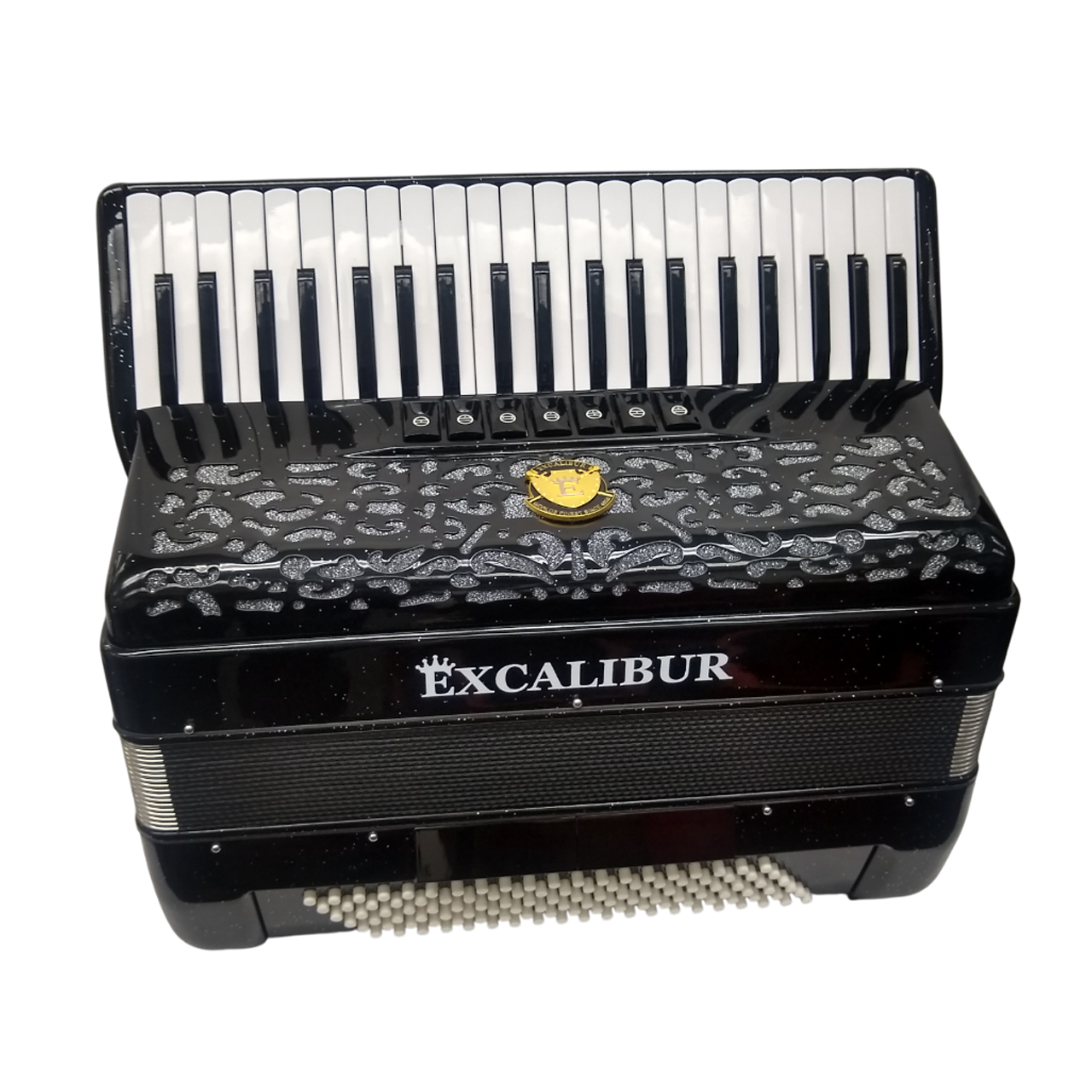 Excalibur Super Classic PSI Series 120 Black Sparkle Piano Accordion ...