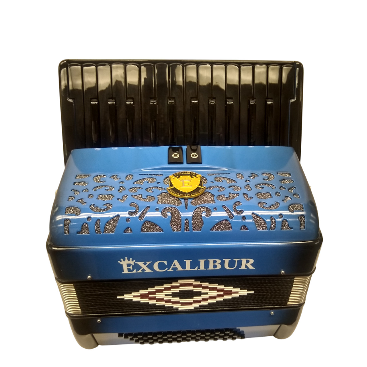 Excalibur Super Classic PSI Series Blue Fade 60 Bass Piano Accordion ...