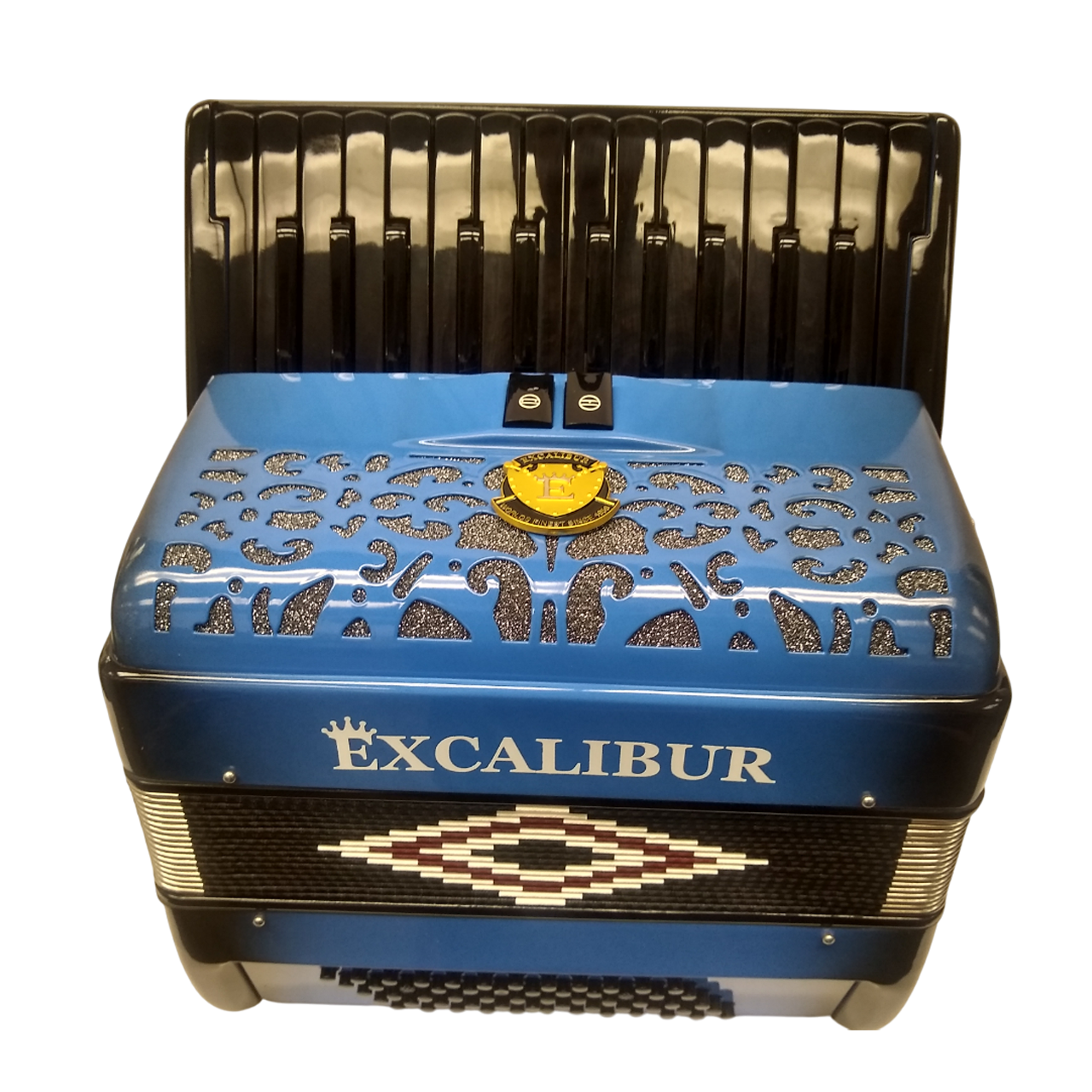Excalibur Super Classic PSI Series Blue Fade 60 Bass Piano Accordion ...