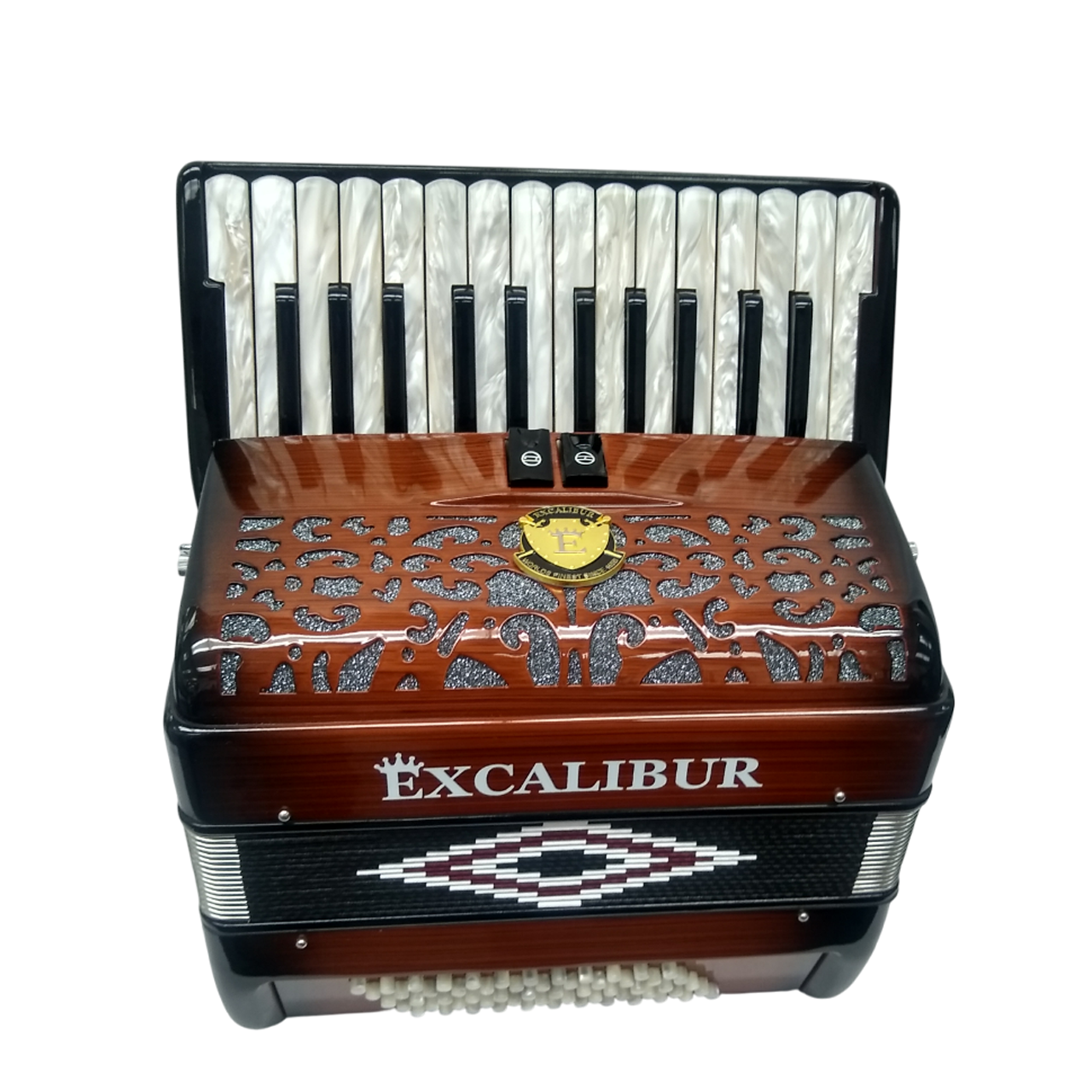 Excalibur Super Classic PSI Series Walnut 60 Bass Piano Accordion - Jim ...