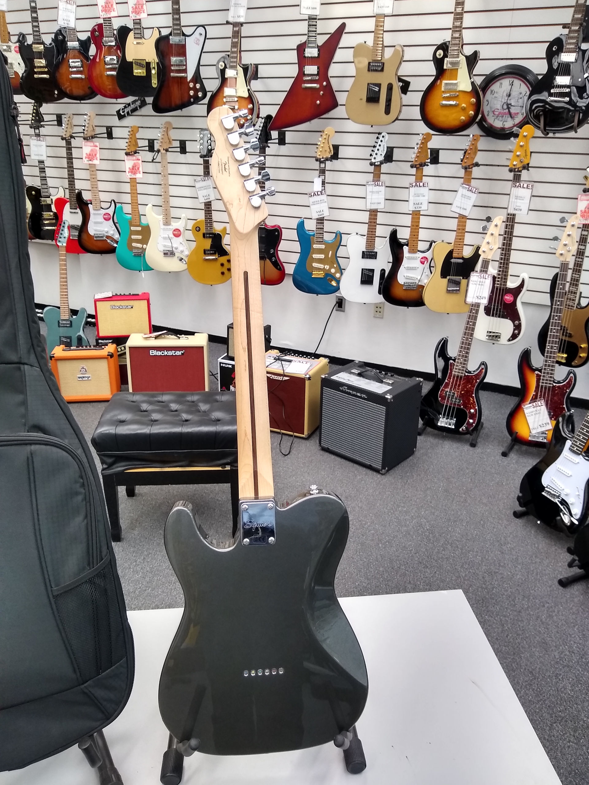 Squier Fat Tele Gray Sparkle - Used - Jim Laabs Music Store